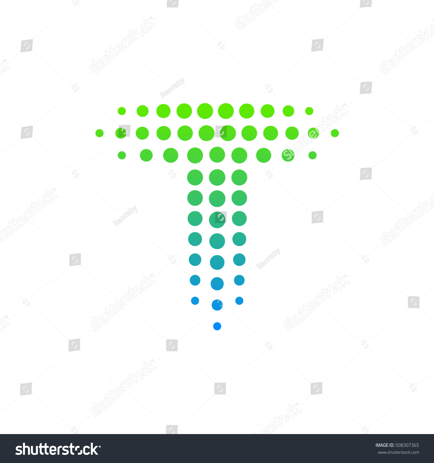 Letter T Logodots Logodotted Shape Logotype Stock Vector (Royalty Free ...