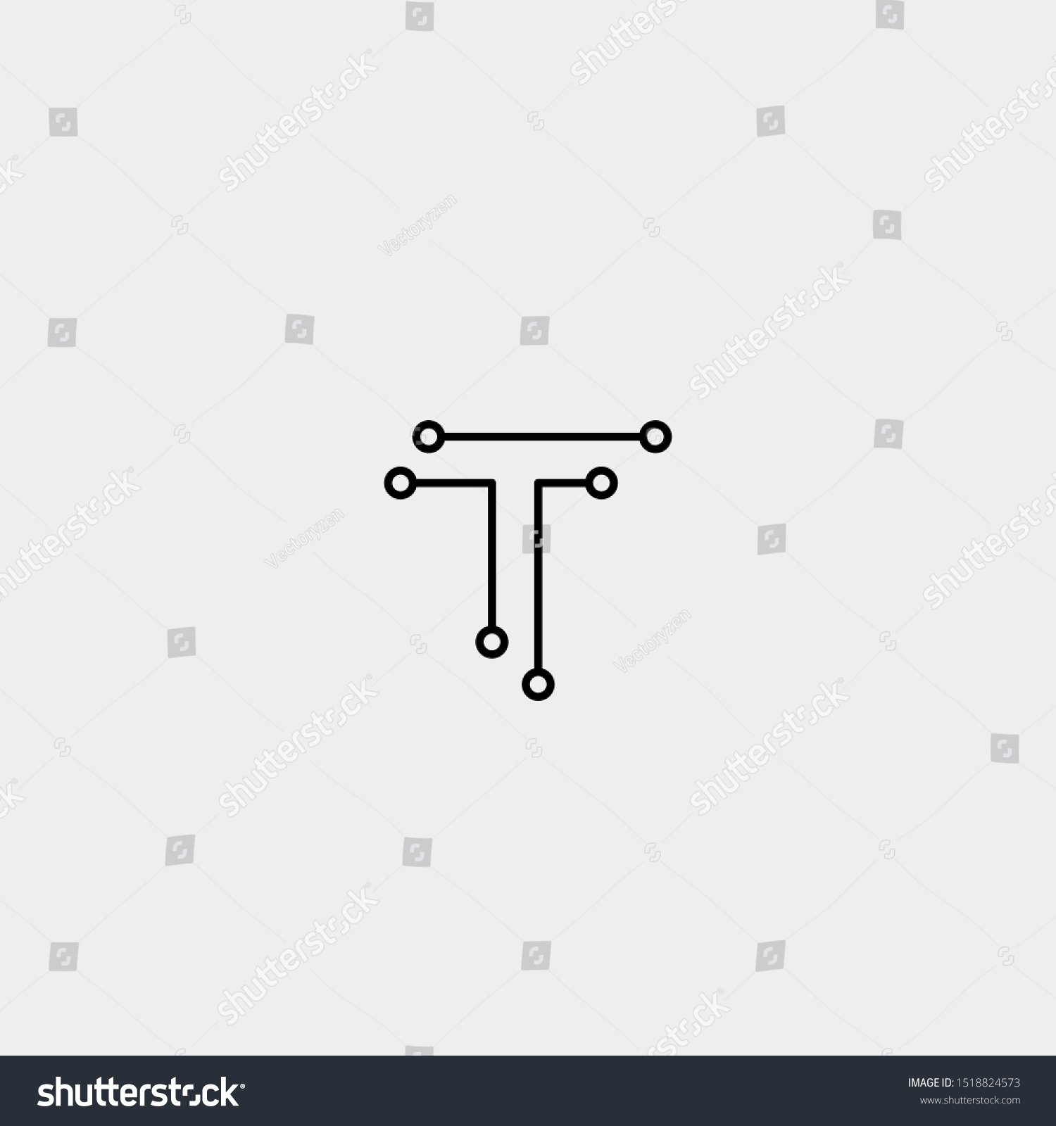 Letter T Logo Tech Wifi Vector Stock Vector (Royalty Free) 1518824573 ...