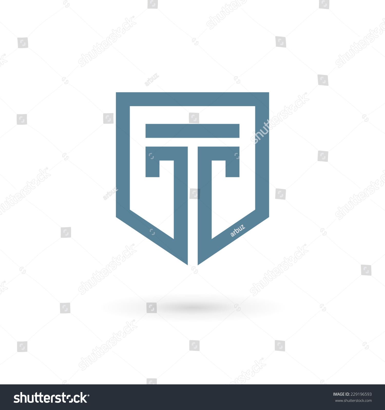 Letter T Shield Logo Icon Design Stock Vector (Royalty Free) 229196593 ...