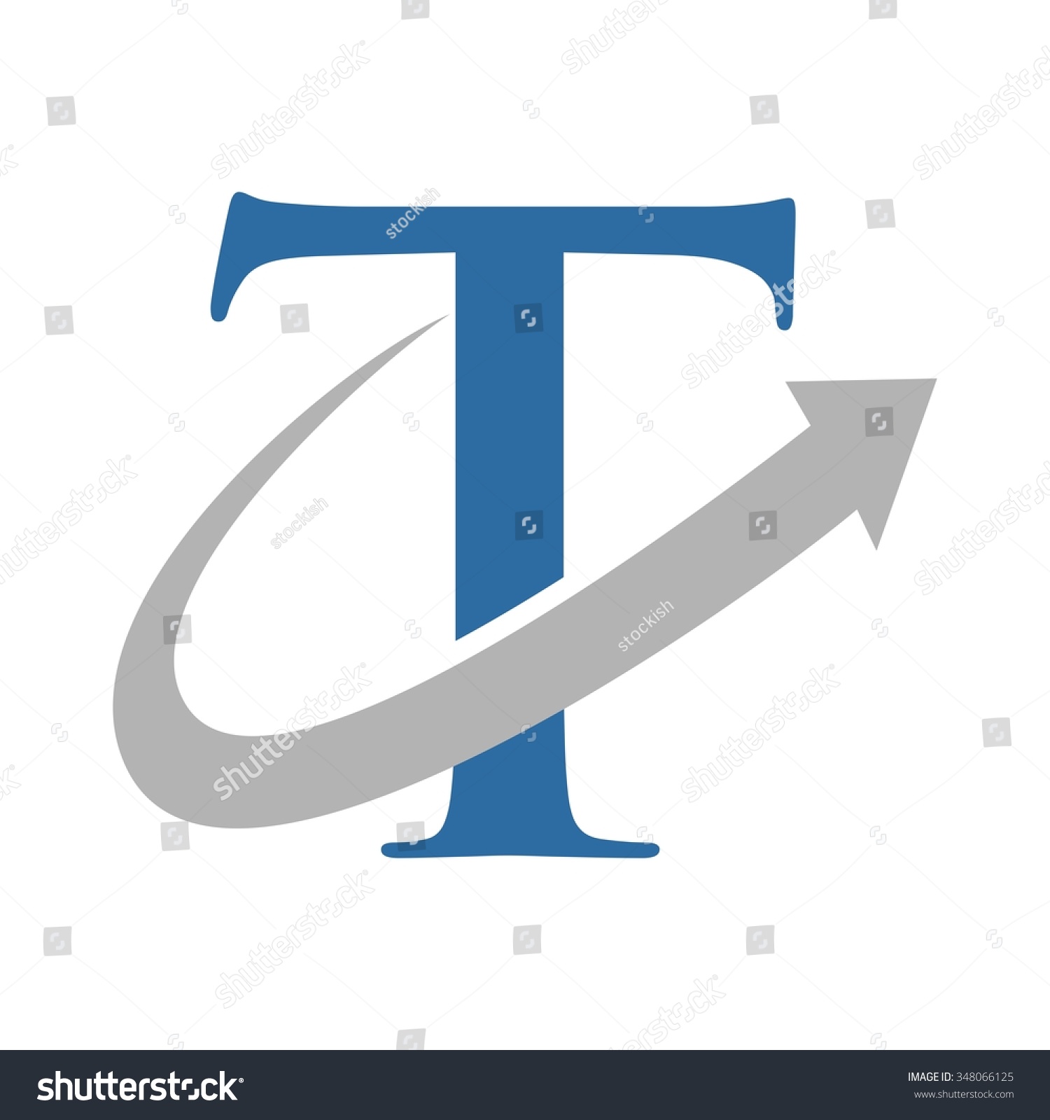 Letter T Arrow Logo Vector Stock Vector (Royalty Free) 348066125