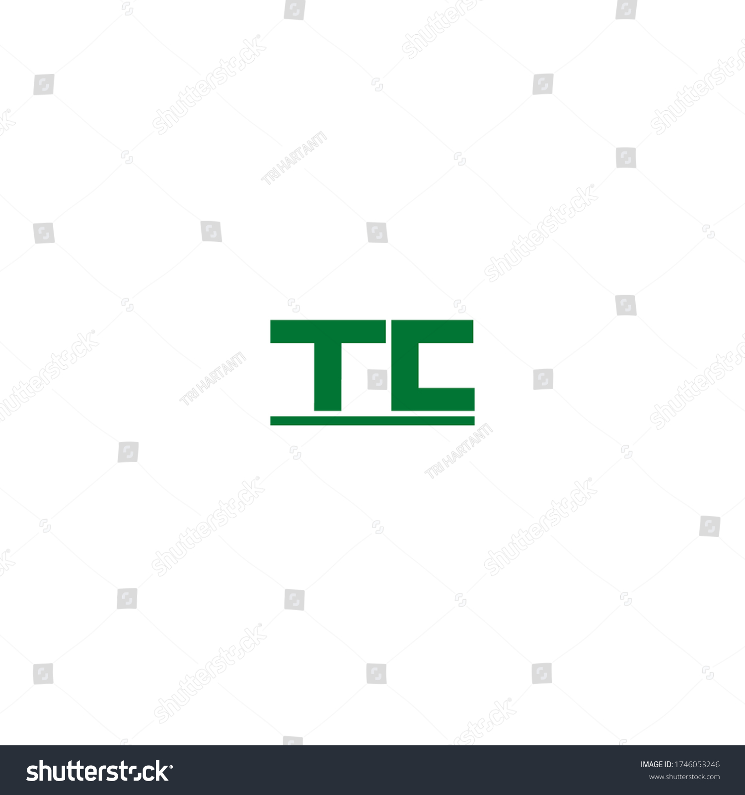 Letter Tc New Logo Vector Stock Vector (Royalty Free) 1746053246