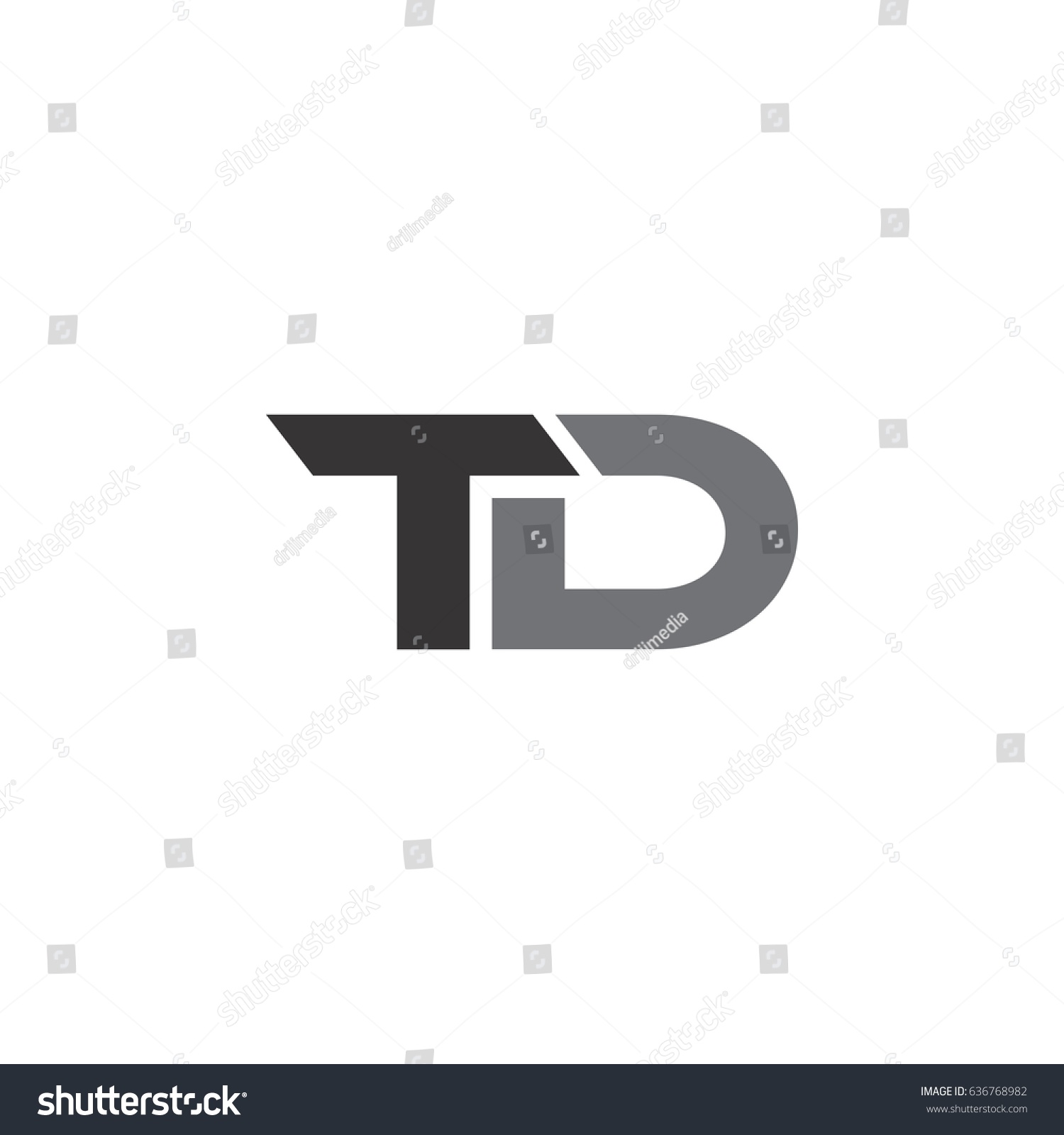 Letter Td Logo Design Vector Stock Vector (Royalty Free) 636768982