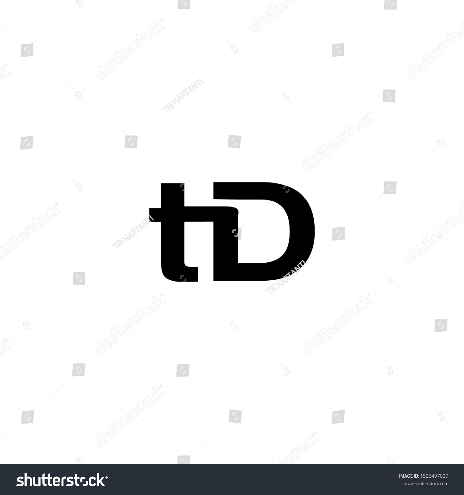 Letter Td New Logo Vector Stock Vector (Royalty Free) 1525497029 ...