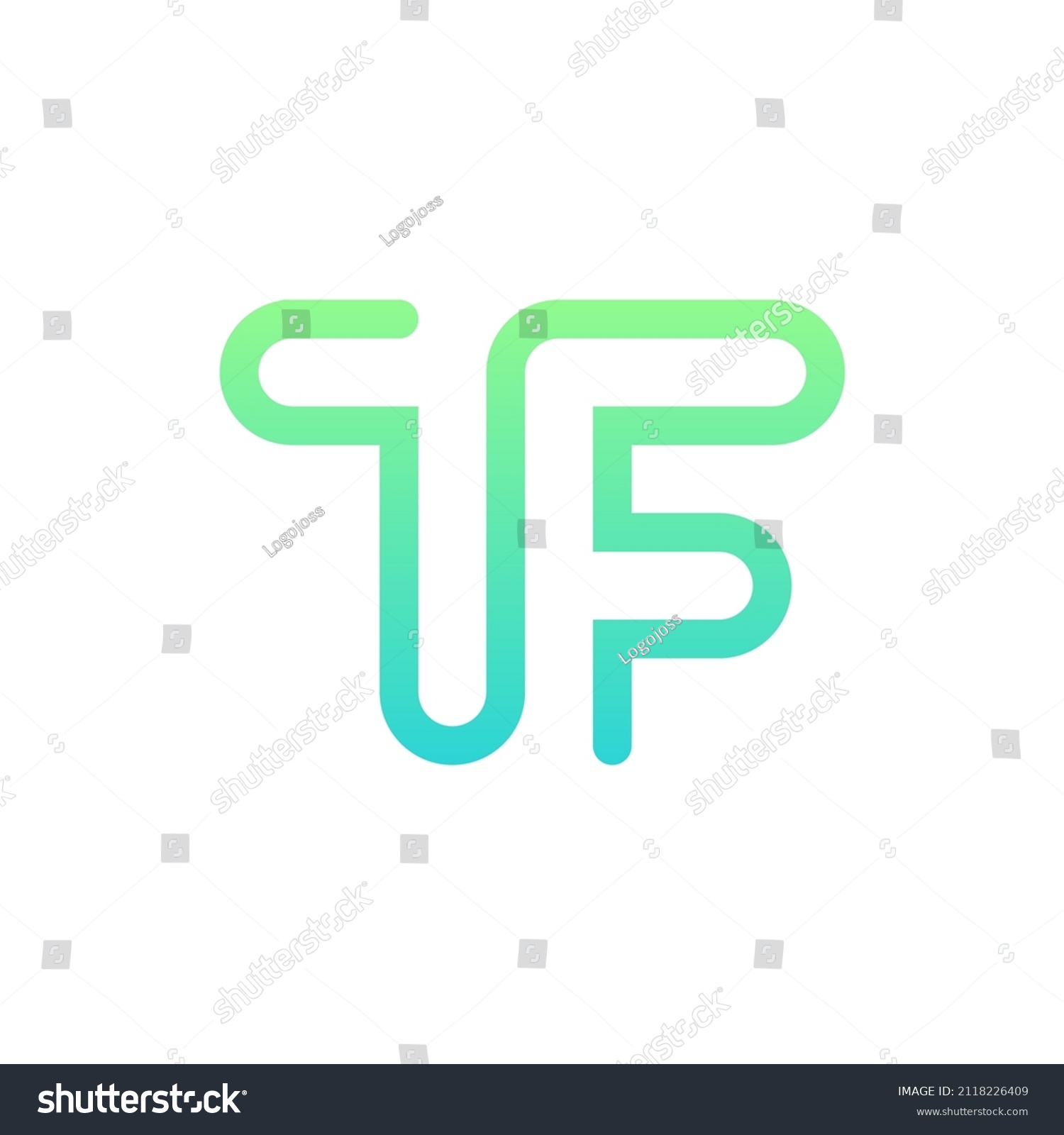 Letter Tf Creative Monogram Logo Design Stock Vector (Royalty Free ...