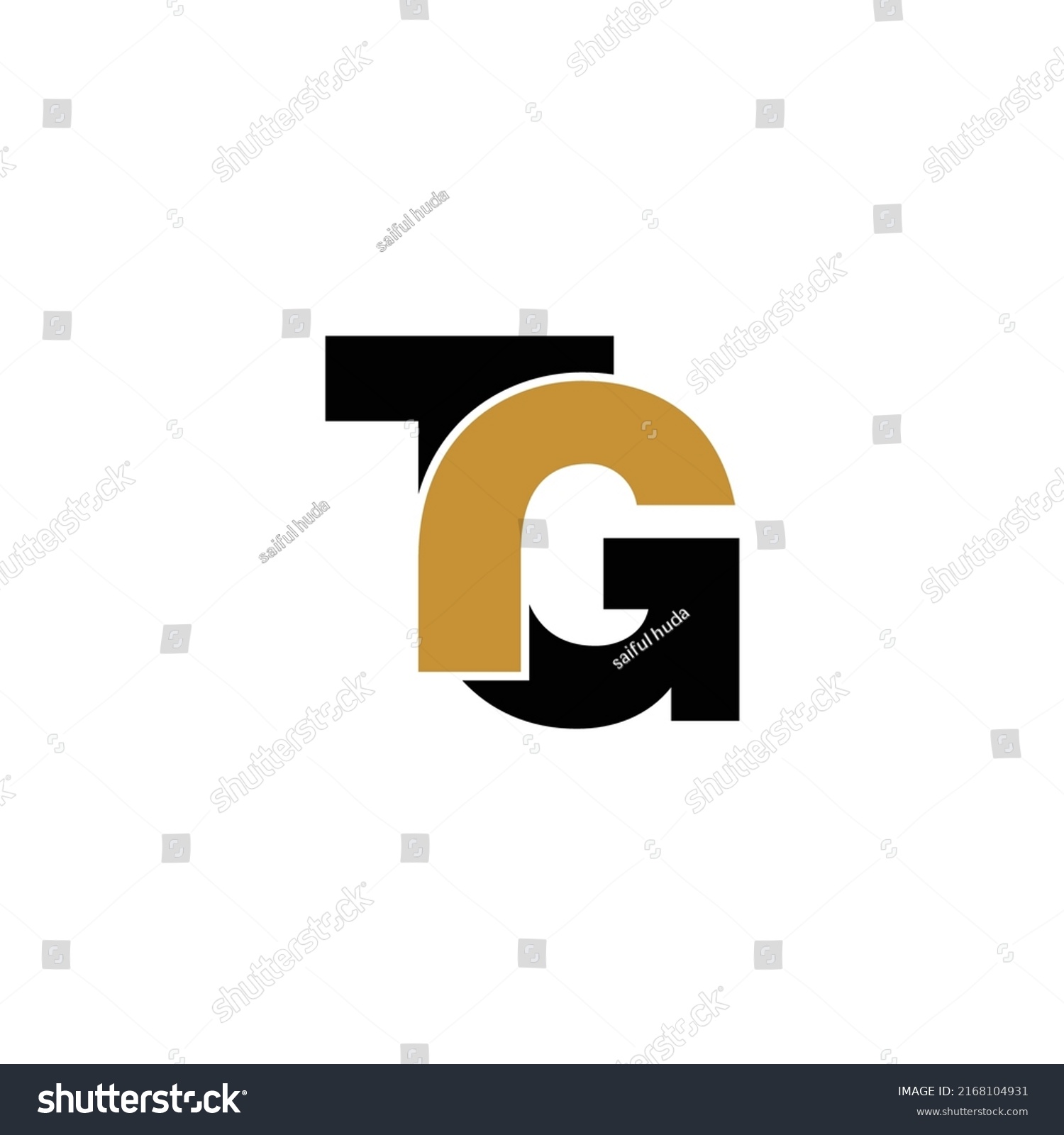 Letter Tg Simple Logo Design Vector Stock Vector (Royalty Free ...