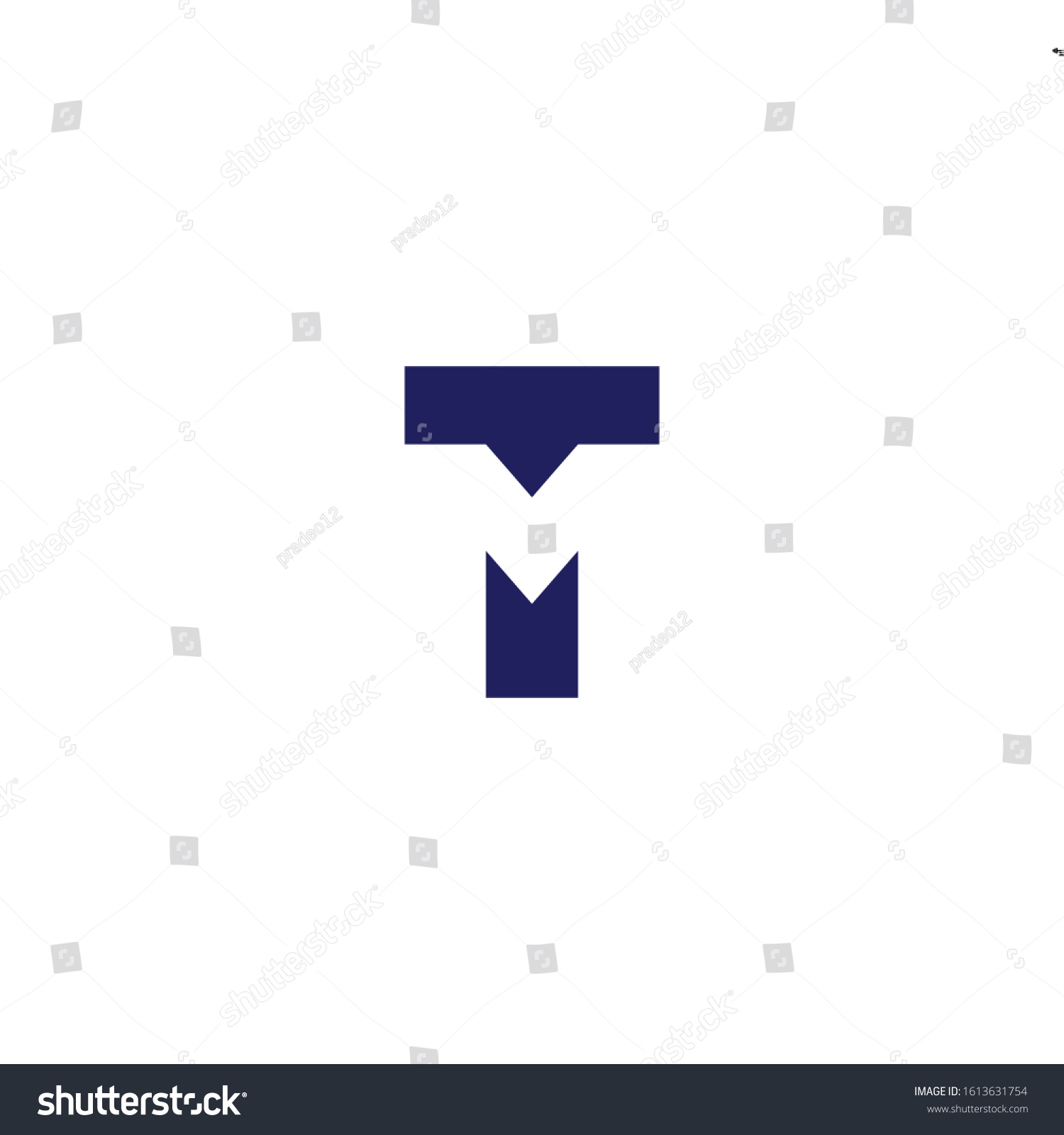 Letter Tm Initial Simple Logo Design Stock Vector (Royalty Free ...