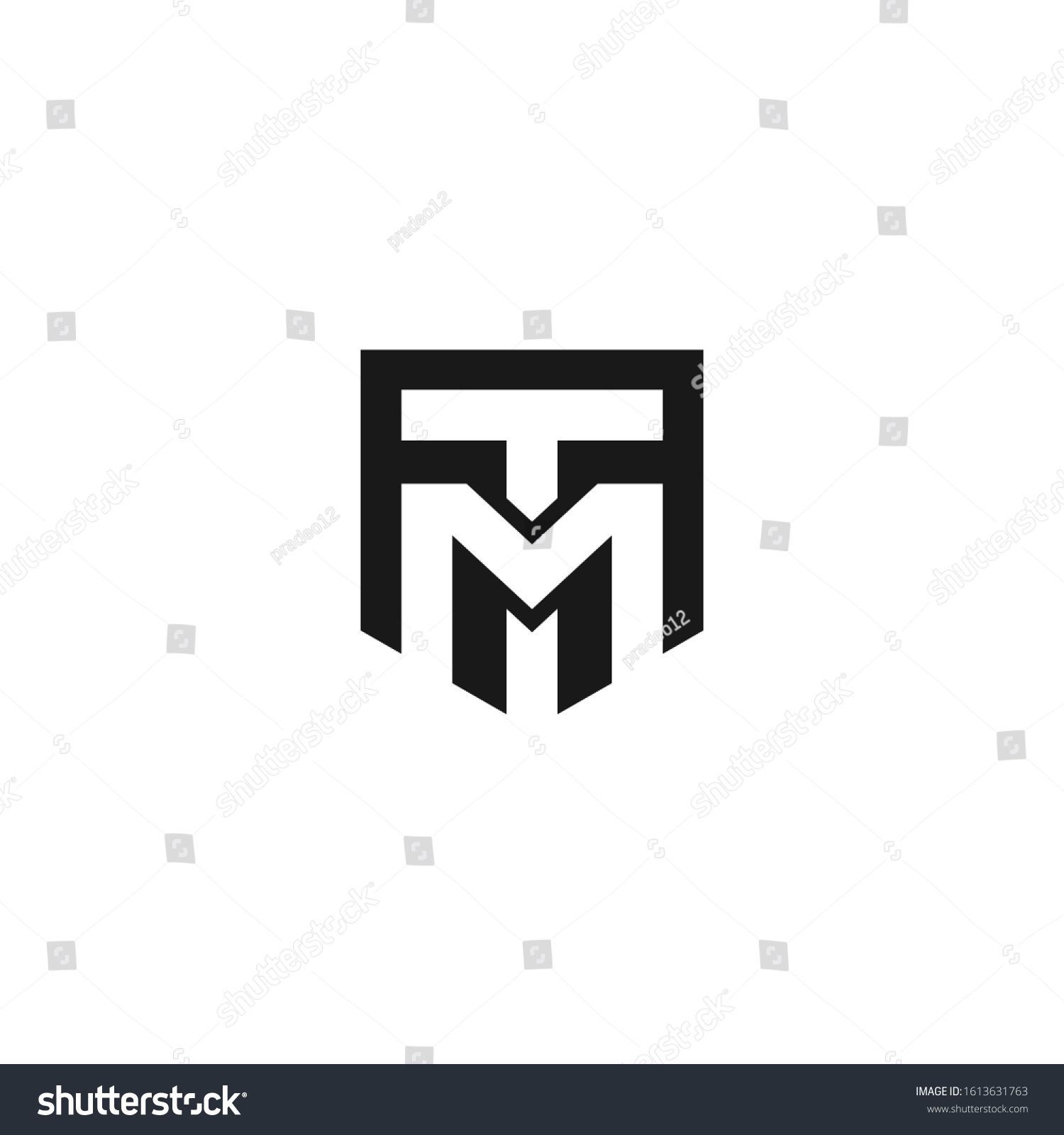 Letter Tm Initial Simple Logo Design Stock Vector (Royalty Free ...