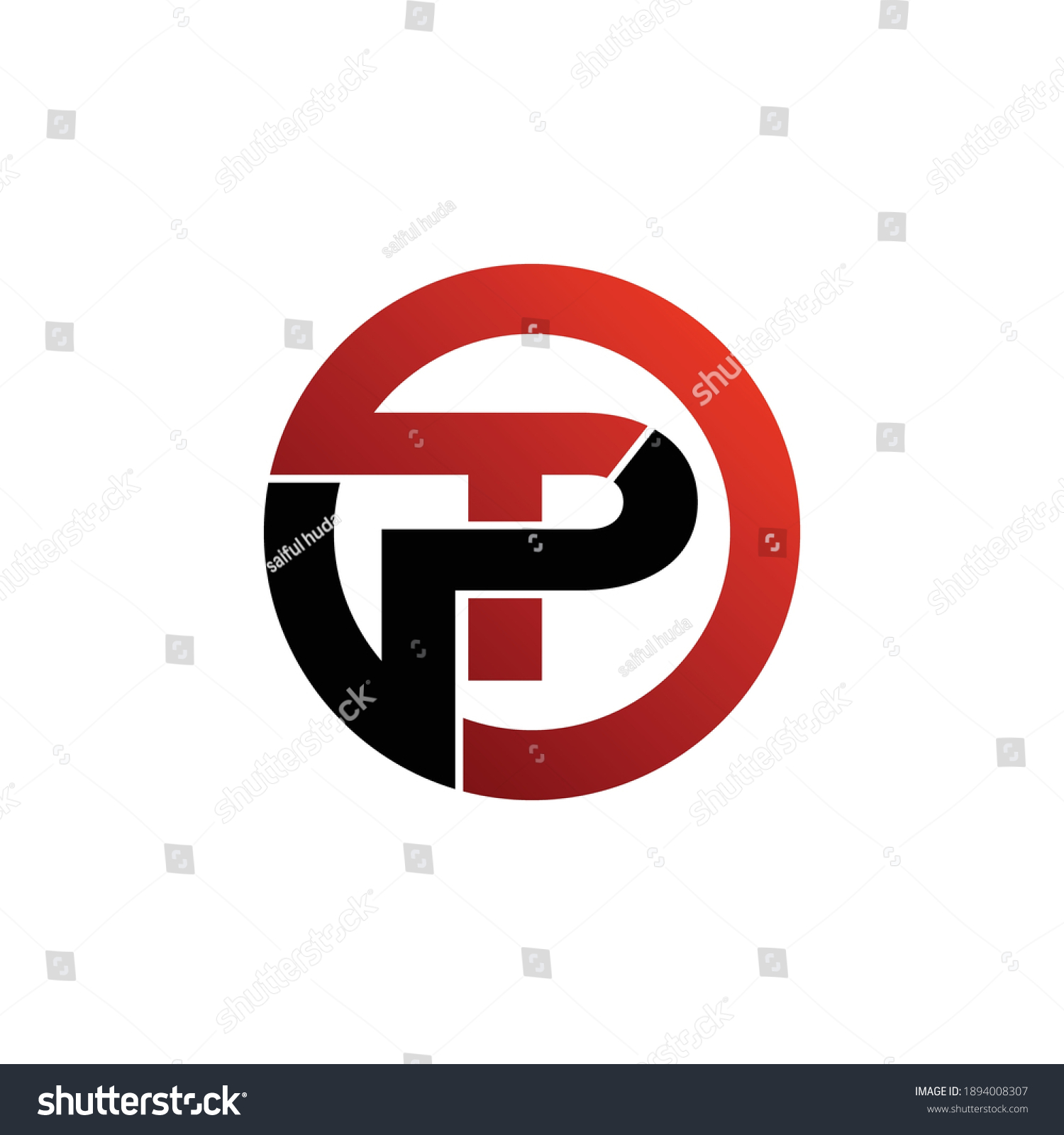 Letter Tp Circle Logo Design Vector Stock Vector (Royalty Free ...