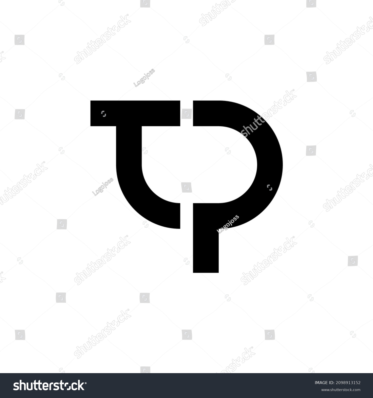 Letter Tp Monogram Logo Template Stock Vector (Royalty Free) 2098913152 ...