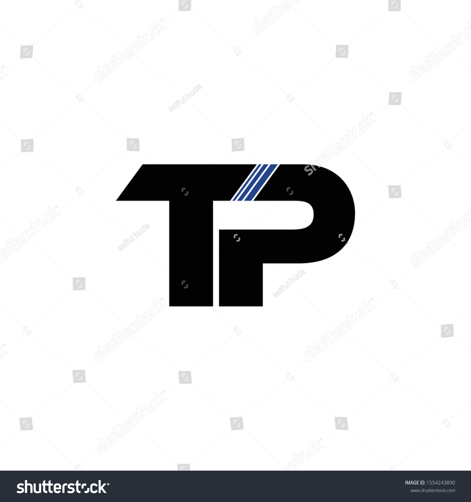 Letter Tp Simple Logo Design Vector Stock Vector (Royalty Free ...