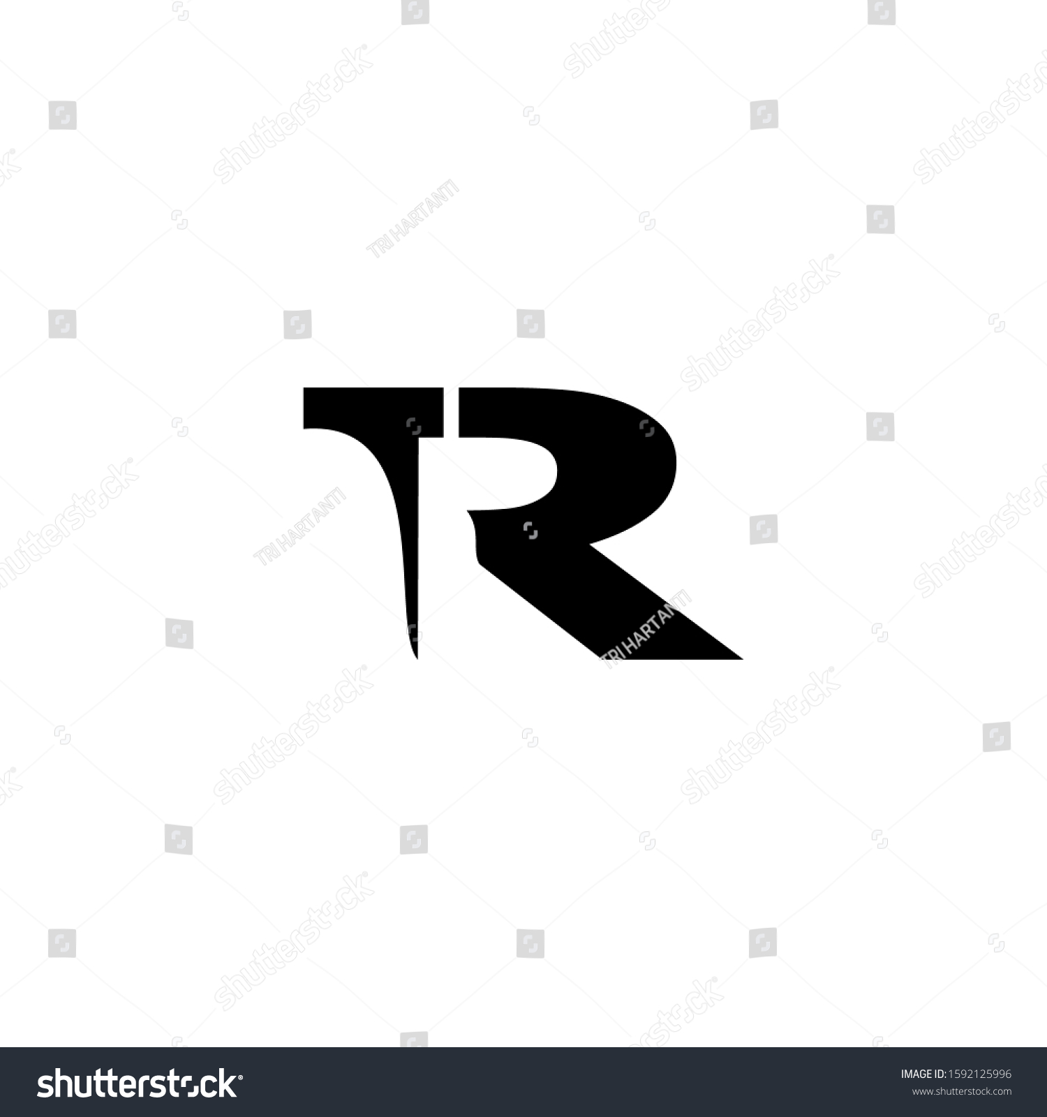 Letter Tr New Logo Vector Stock Vector (Royalty Free) 1592125996