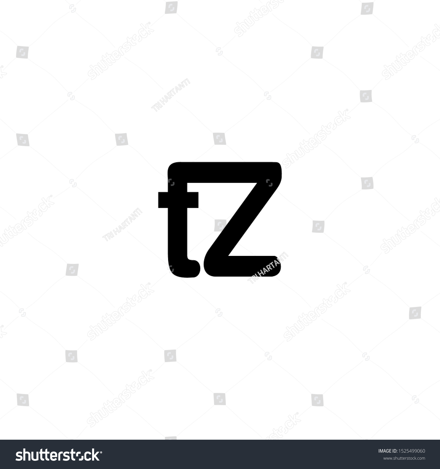 Letter Tz New Logo Vector Stock Vector (Royalty Free) 1525499060