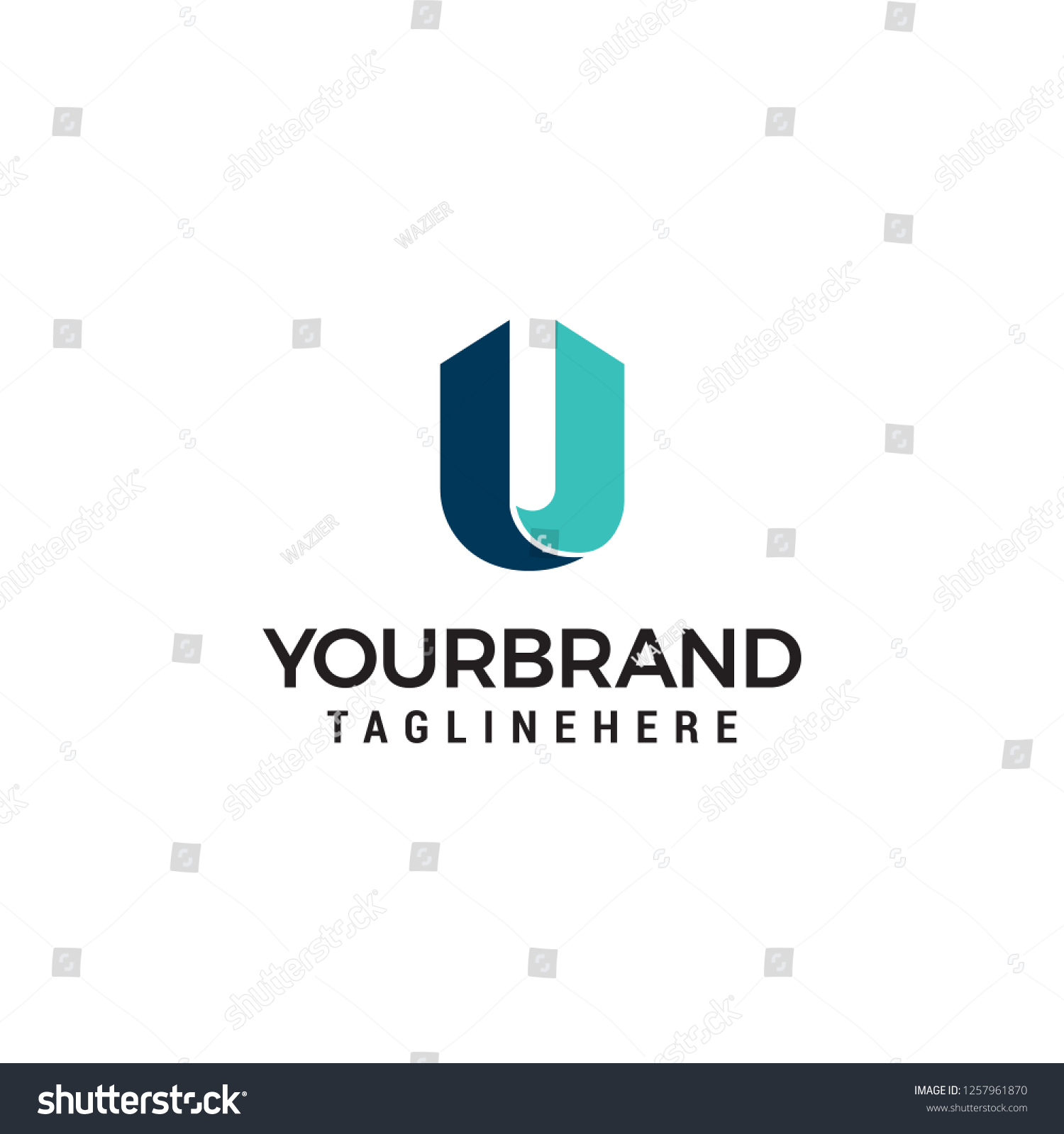 Letter U Construction Logo Template Stock Vector (Royalty Free ...