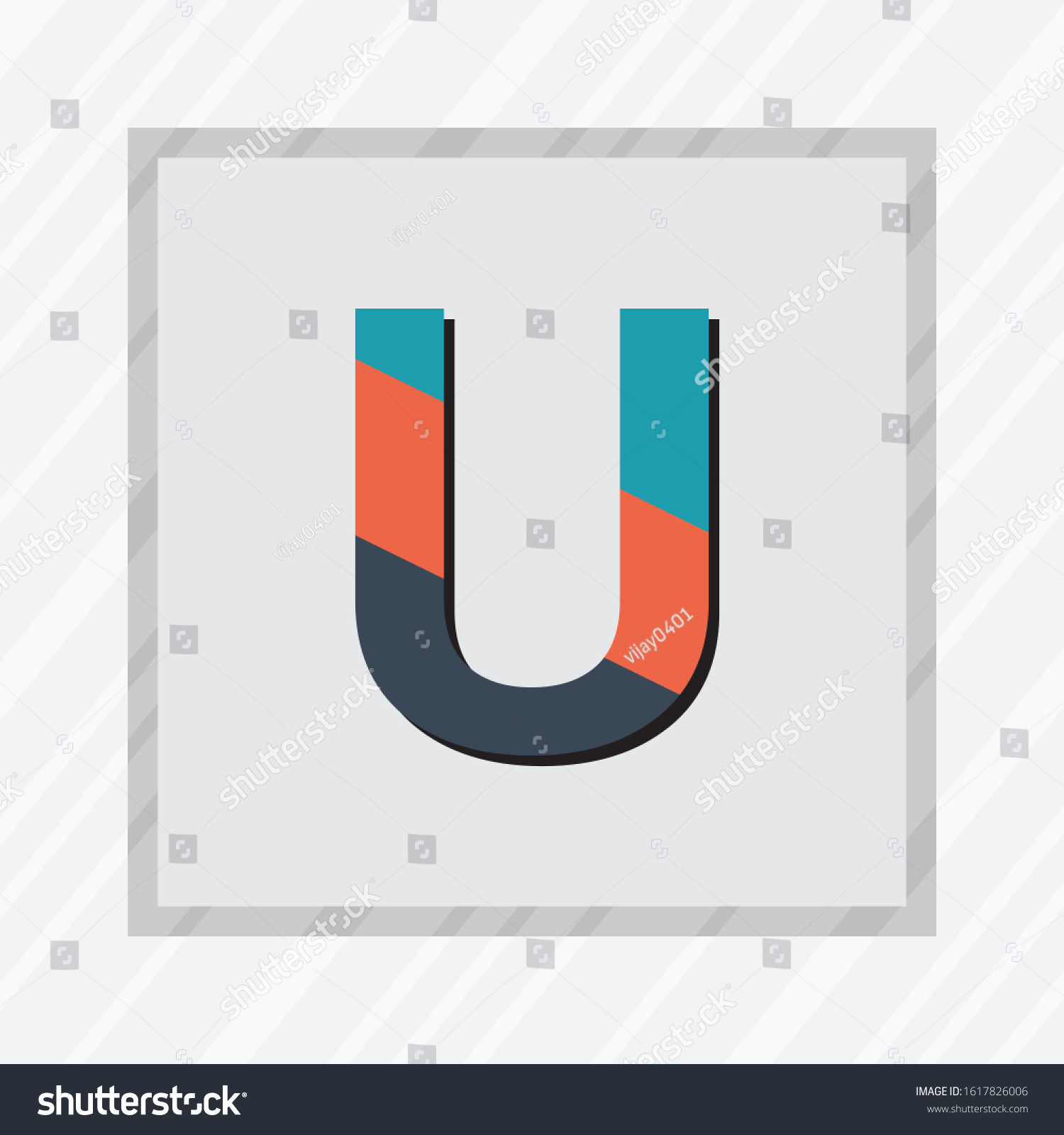 Letter U Symbol Icon Design Template Stock Vector (Royalty Free ...