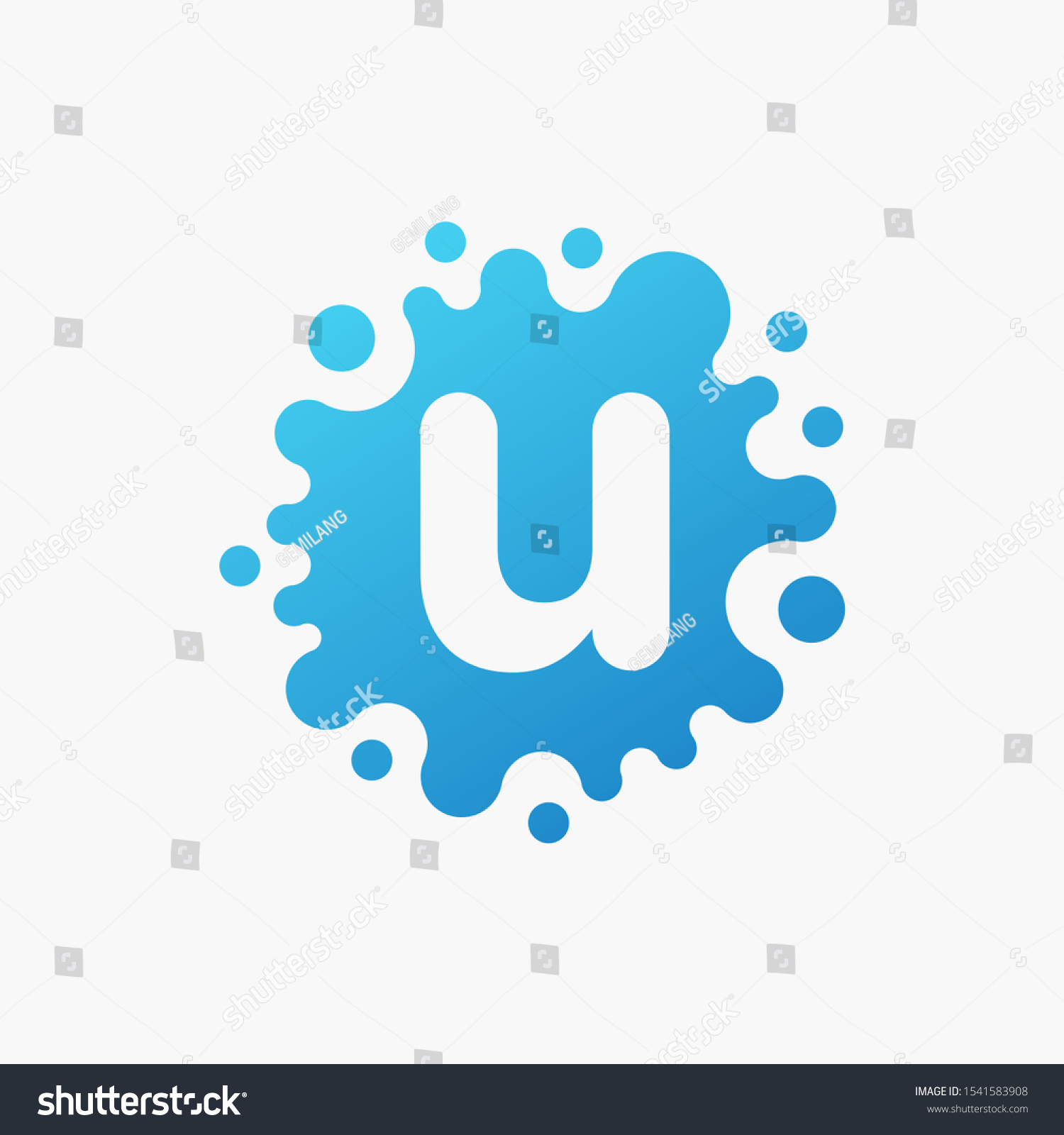 Letter U Molecule Logo Design Lab Stock Vector (Royalty Free) 1541583908