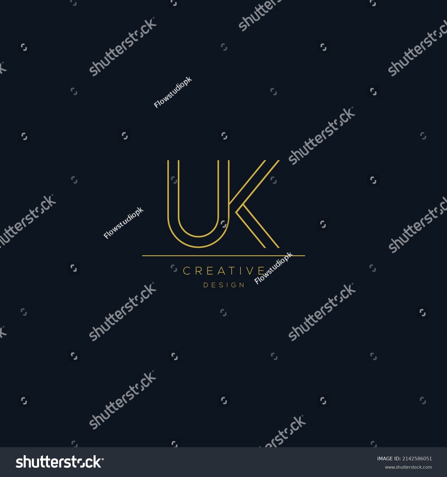 Letter Uk Logo Icon Design Template Stock Vector (Royalty Free ...