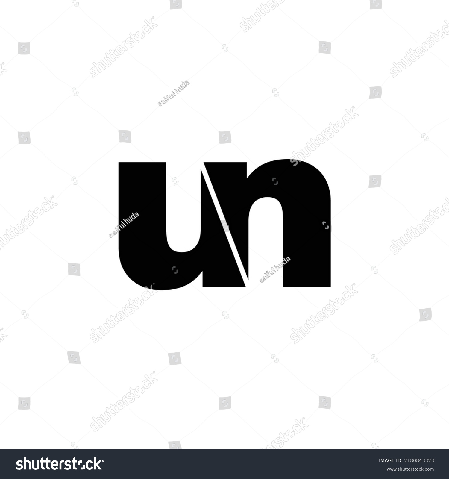 Letter Un Simple Logo Design Vector Stock Vector (Royalty Free ...