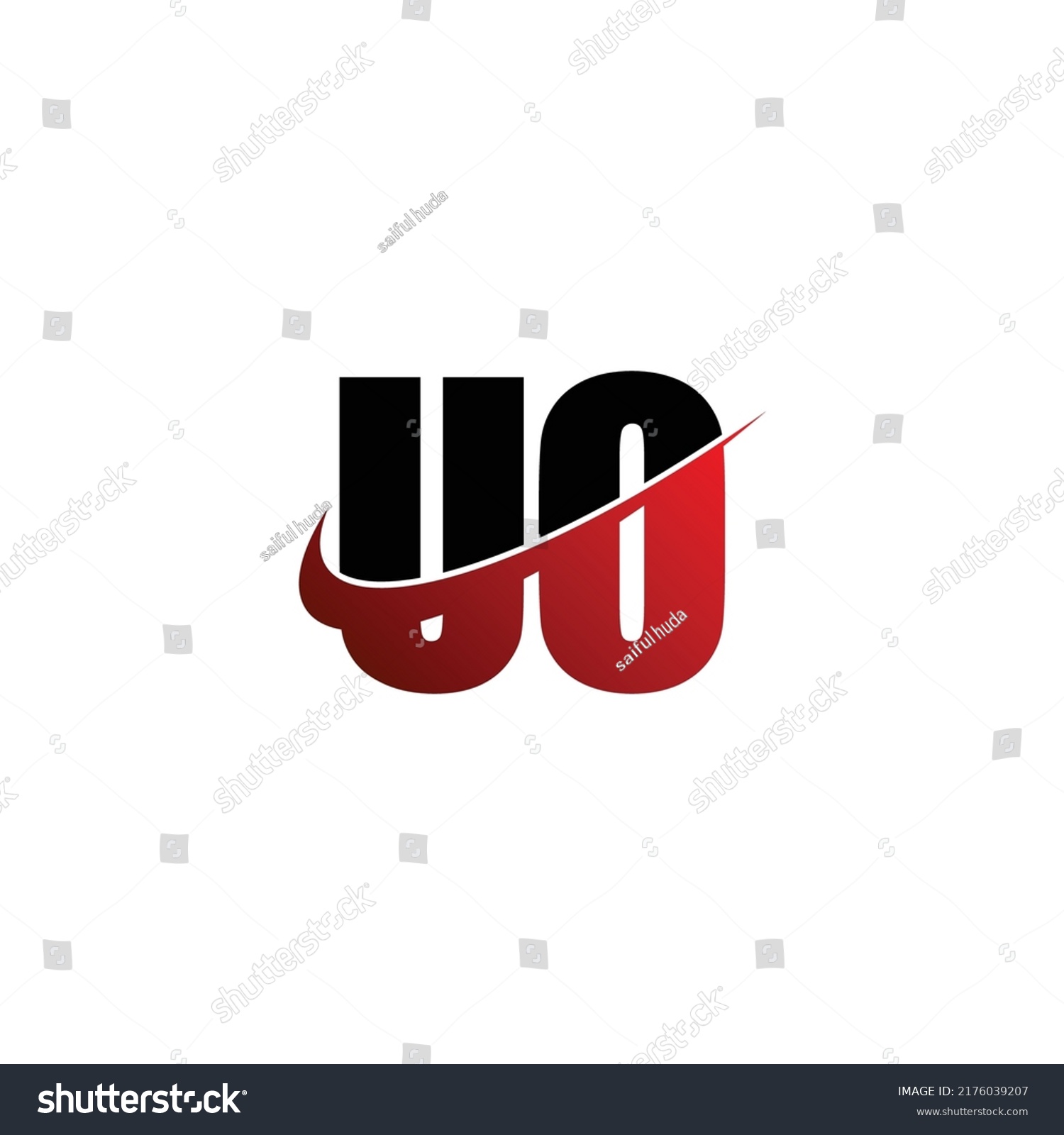 Letter Uo Simple Logo Design Vector Stock Vector (Royalty Free ...