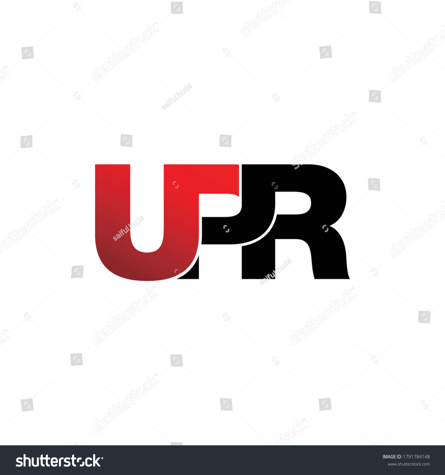 Letter Upr Monogram Logo Design Vector Stock Vector (Royalty Free ...