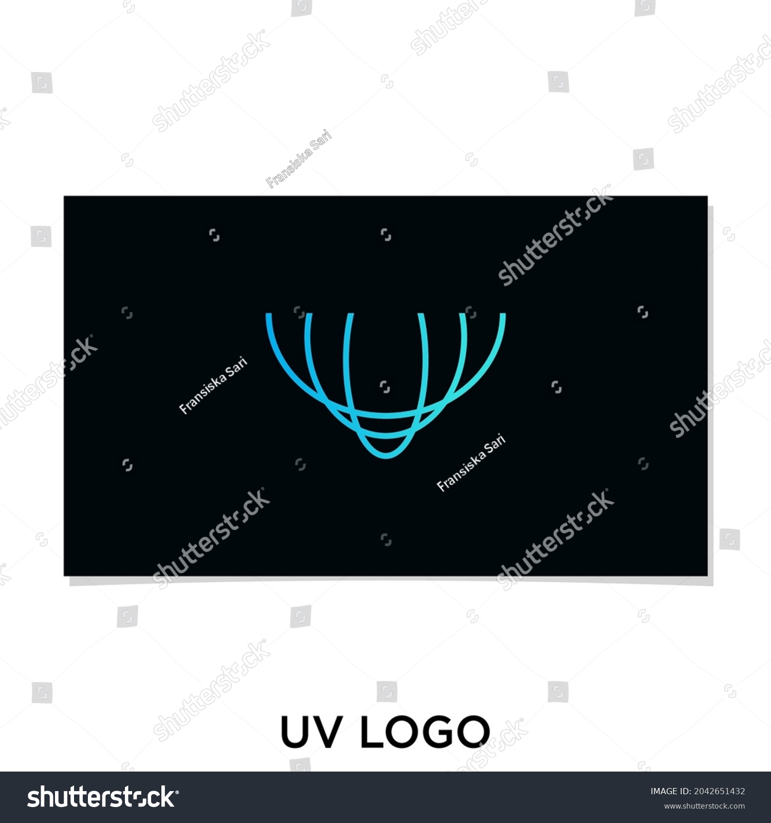 Letter Uv Logo Design Vector Stock Vector (Royalty Free) 2042651432