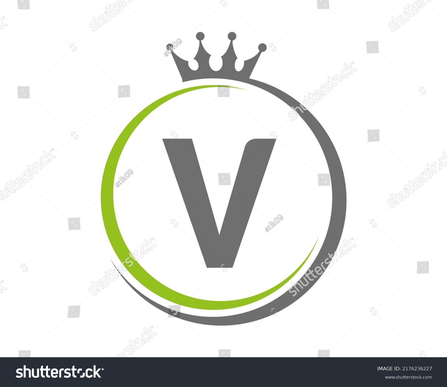 Letter V Crown Logo Vector Template Stock Vector (Royalty Free ...