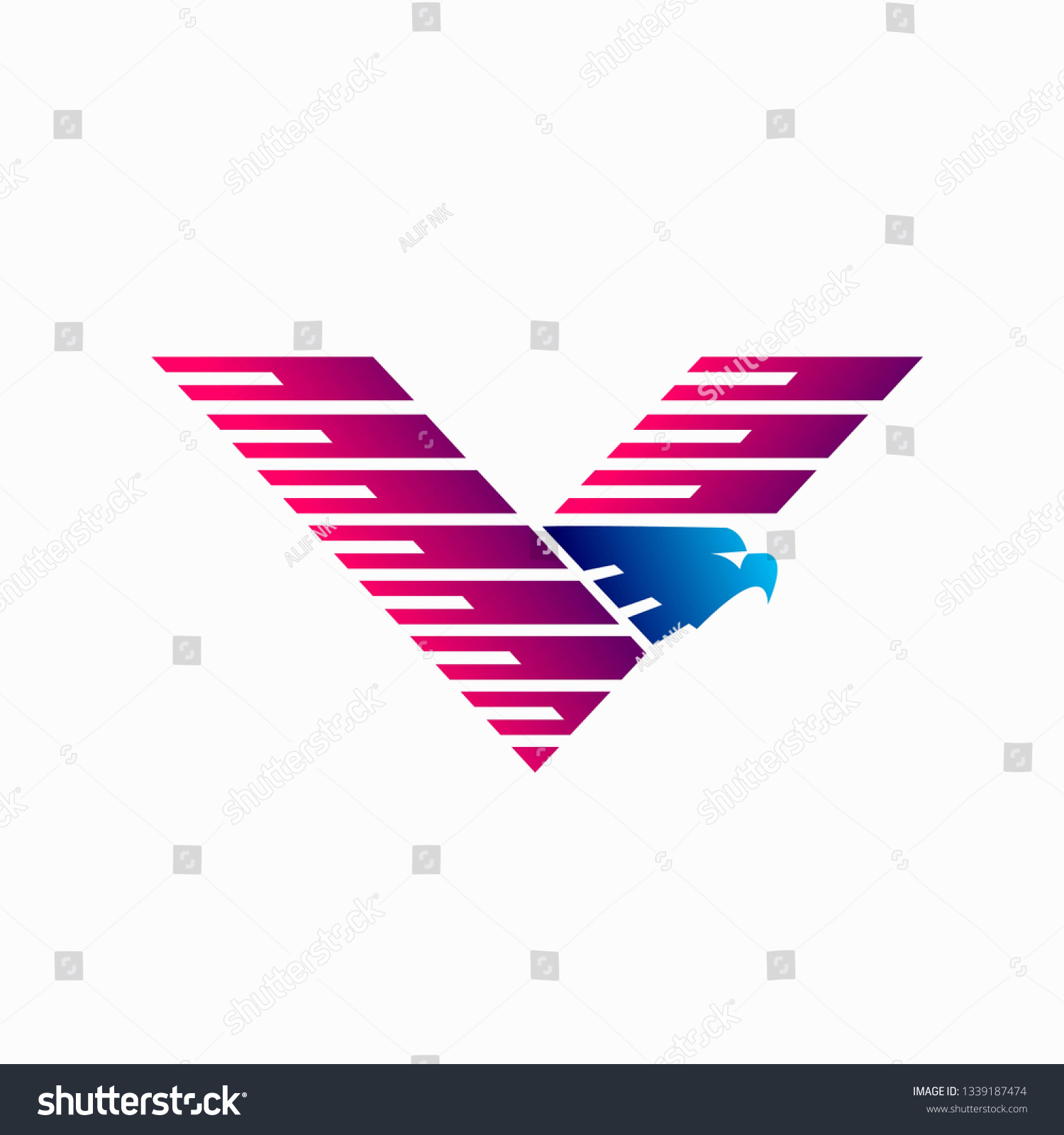 Letter V Eagle Logo Stock Vector (Royalty Free) 1339187474 | Shutterstock