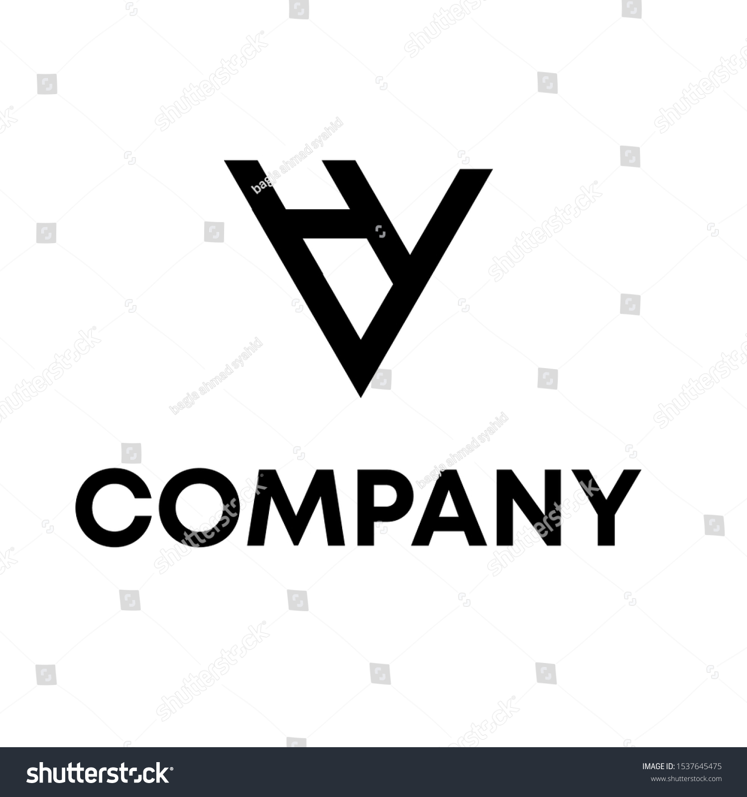 Letter V H Logo Vector Sign Stock Vector (Royalty Free) 1537645475 ...