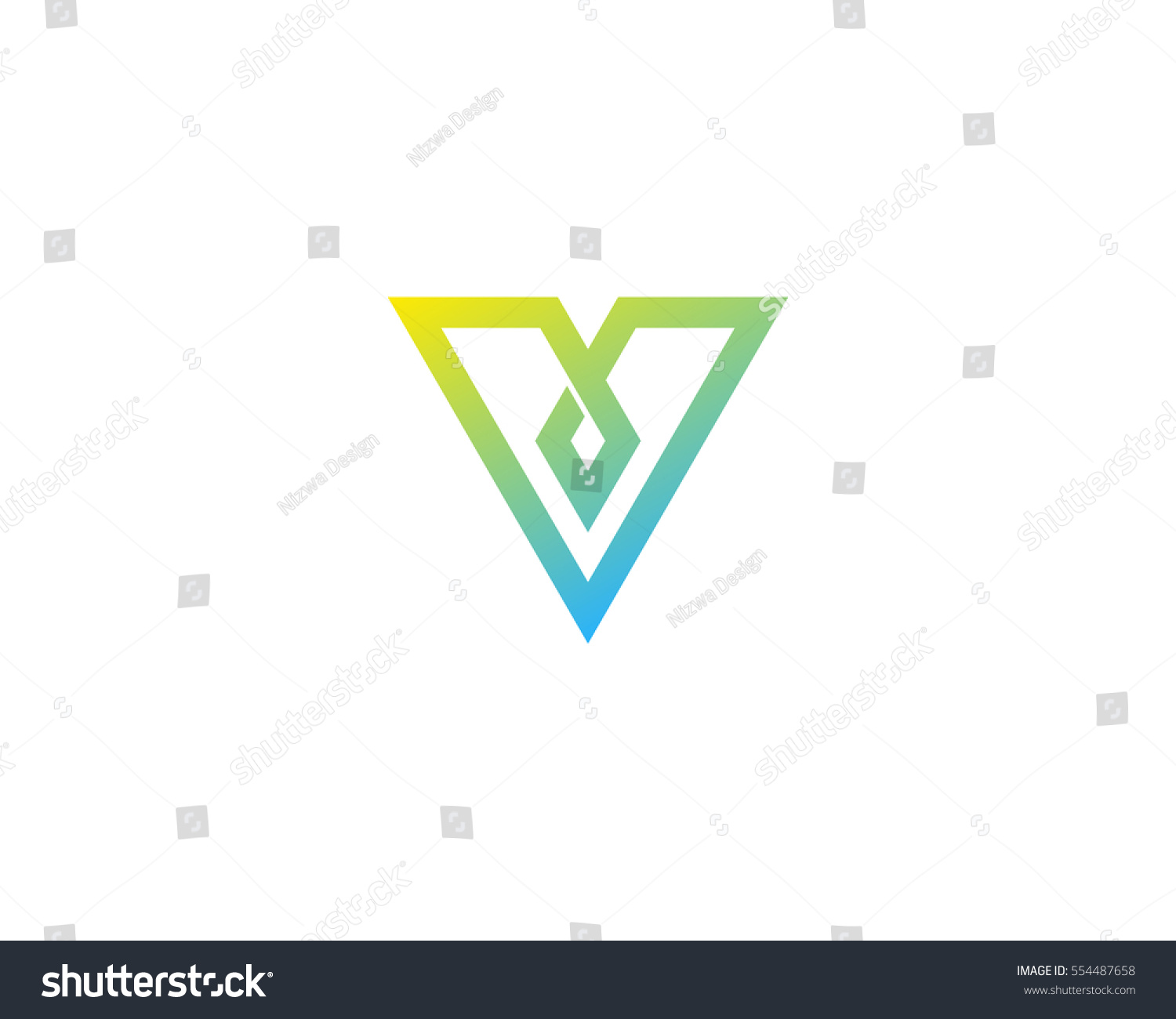 Letter V Line Arrow Logo Design Stock Vector (Royalty Free) 554487658