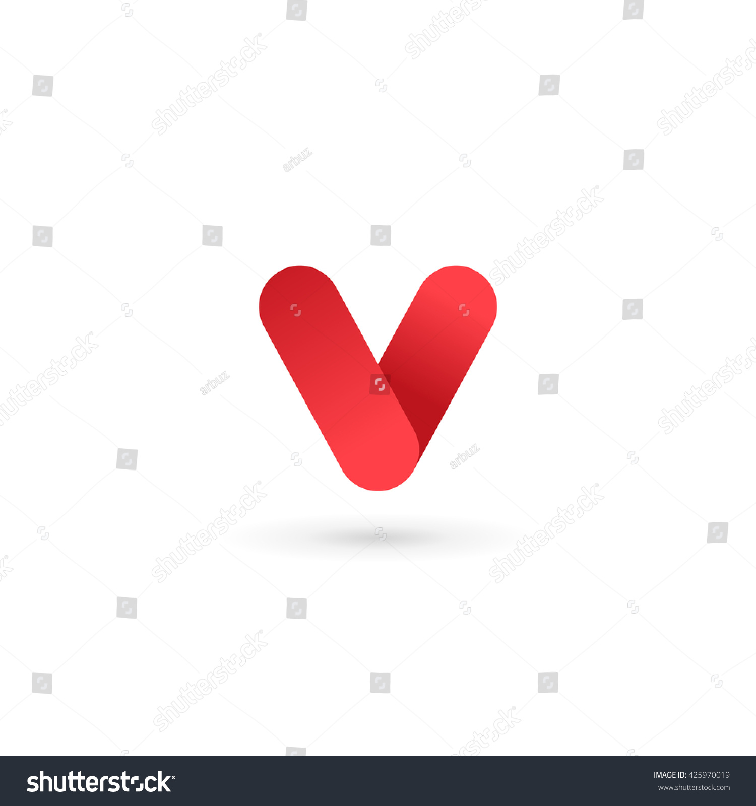 Letter V Number 5 Logo Icon Stock Vector (Royalty Free) 425970019 ...