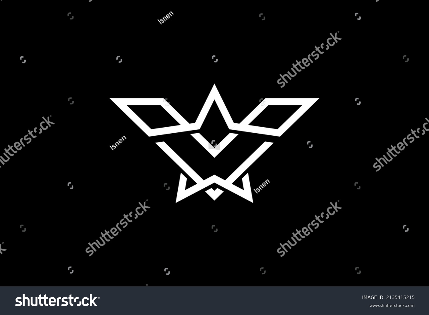 Letter V Star Logo Design Stock Vector (Royalty Free) 2135415215 ...