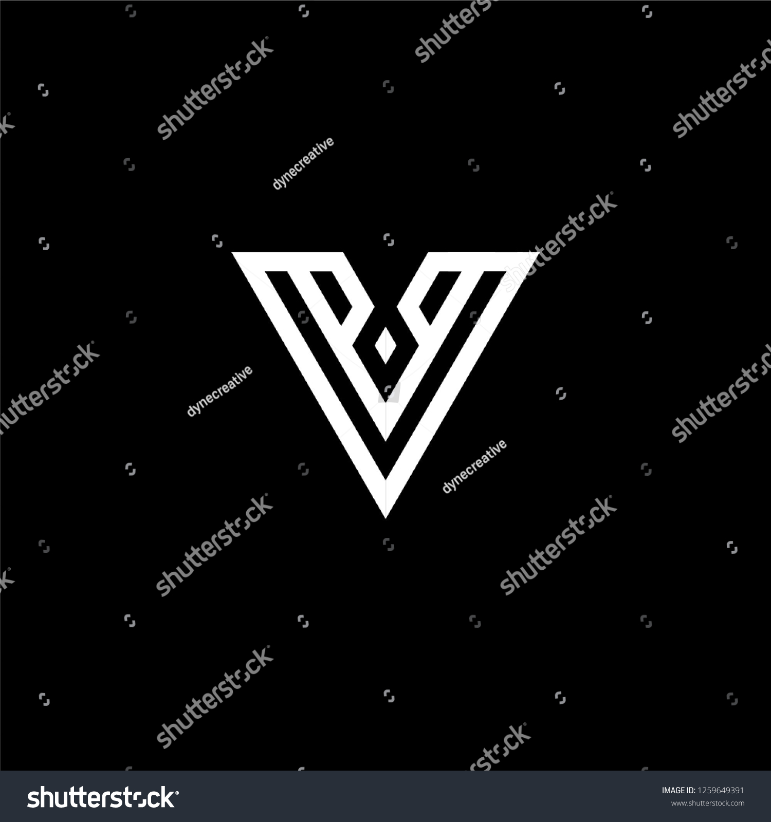 Letter V Type Logo Design Vector Stock Vector (Royalty Free) 1259649391 ...