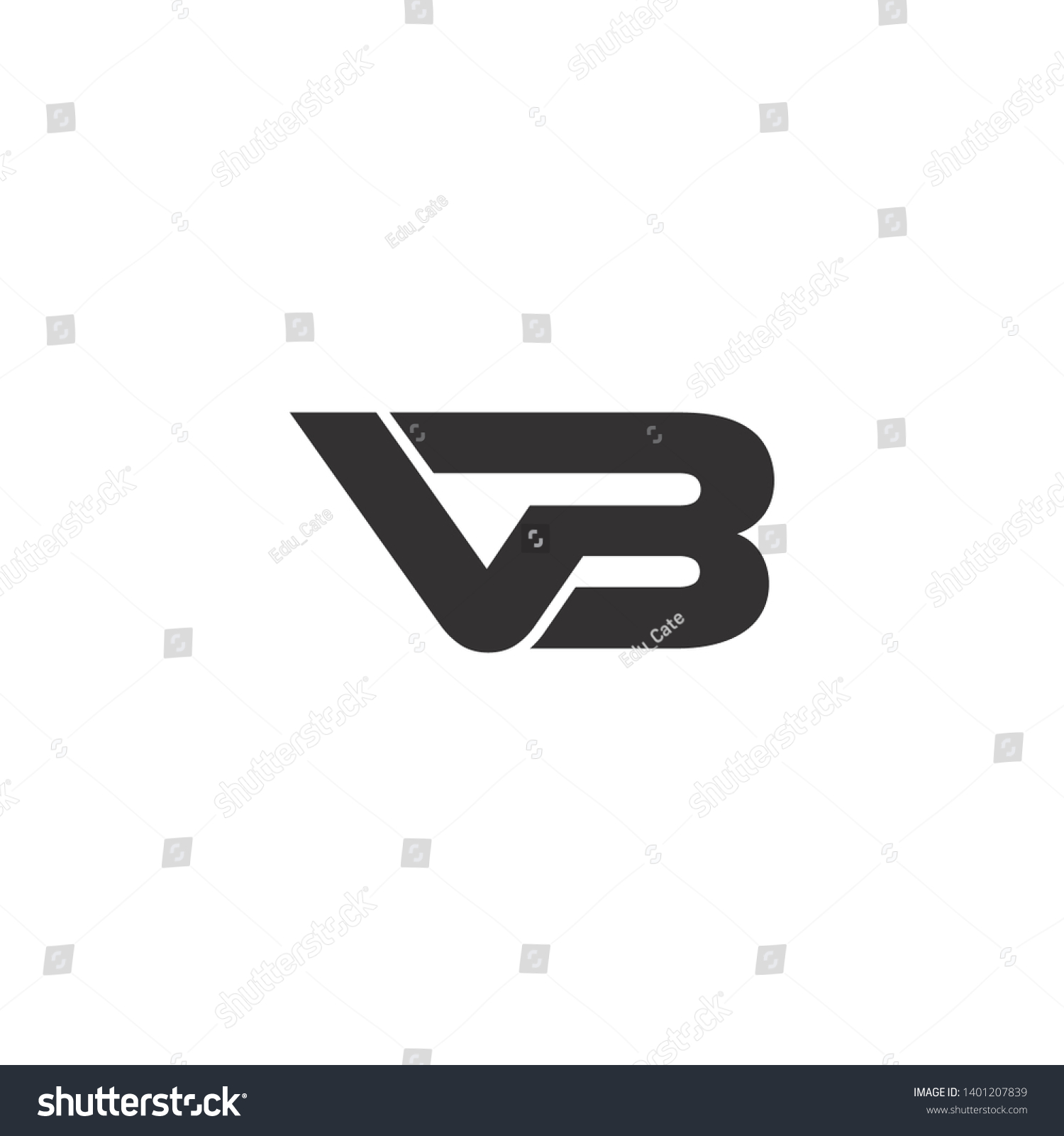 Letter Vb Geometric Linked Logo Vector Stock Vector (Royalty Free ...