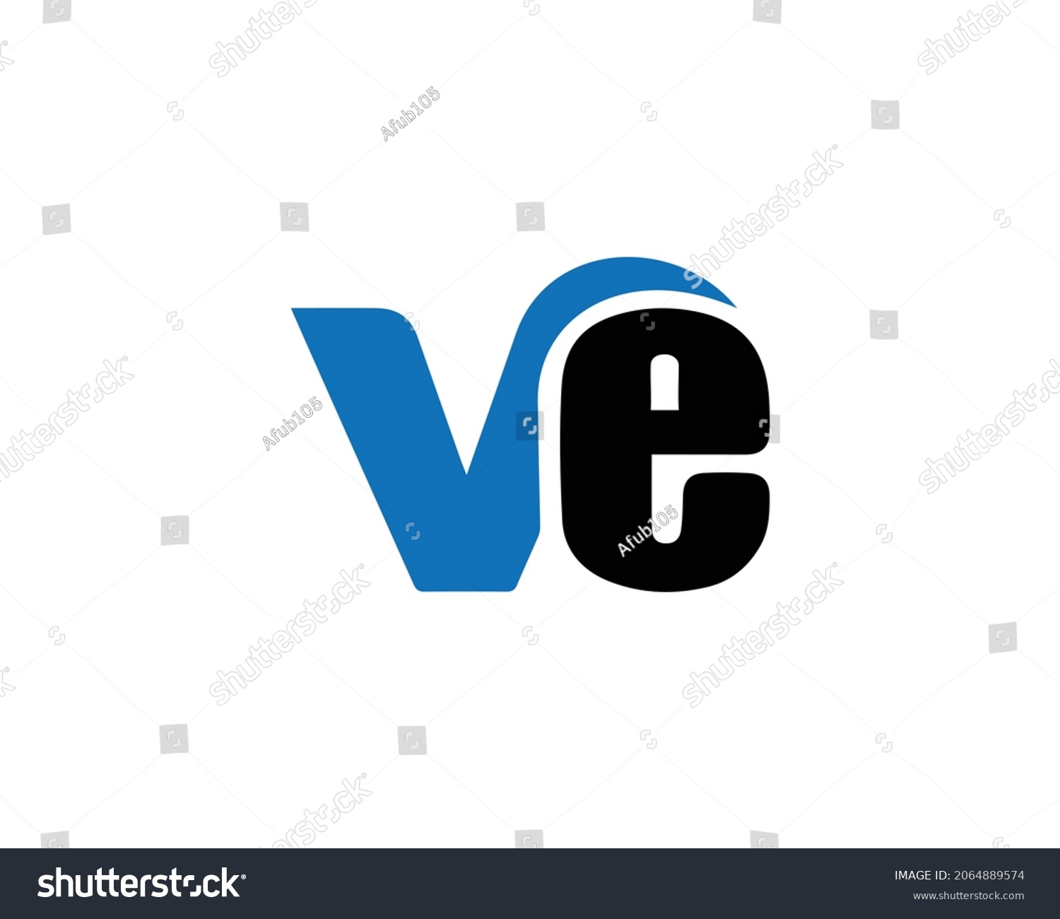 Letter Ve Logo Icon Monogram Design Stock Vector (Royalty Free ...