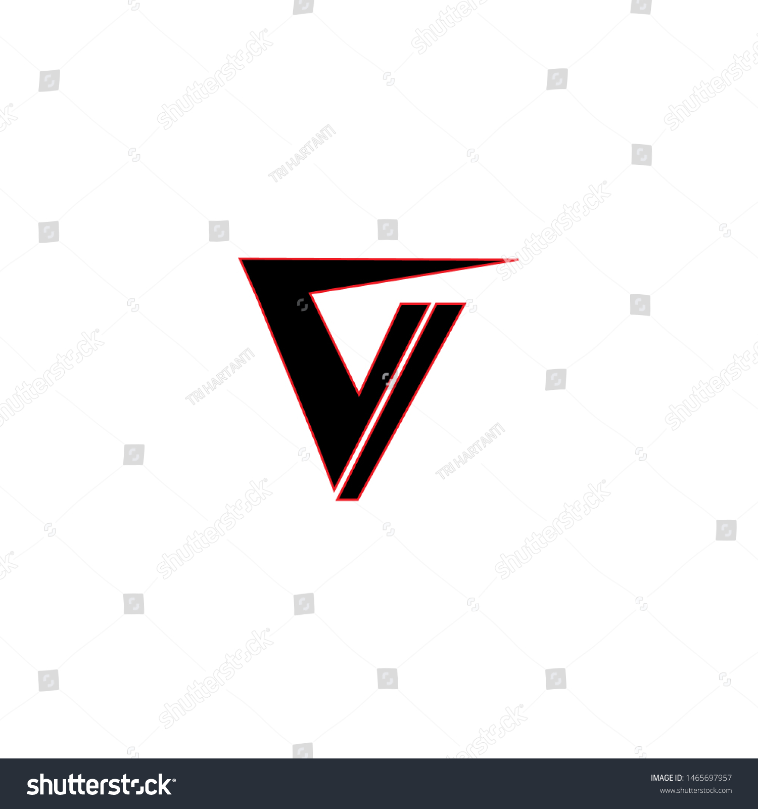 Letter Vi New Logo Vector Stock Vector (Royalty Free) 1465697957 ...