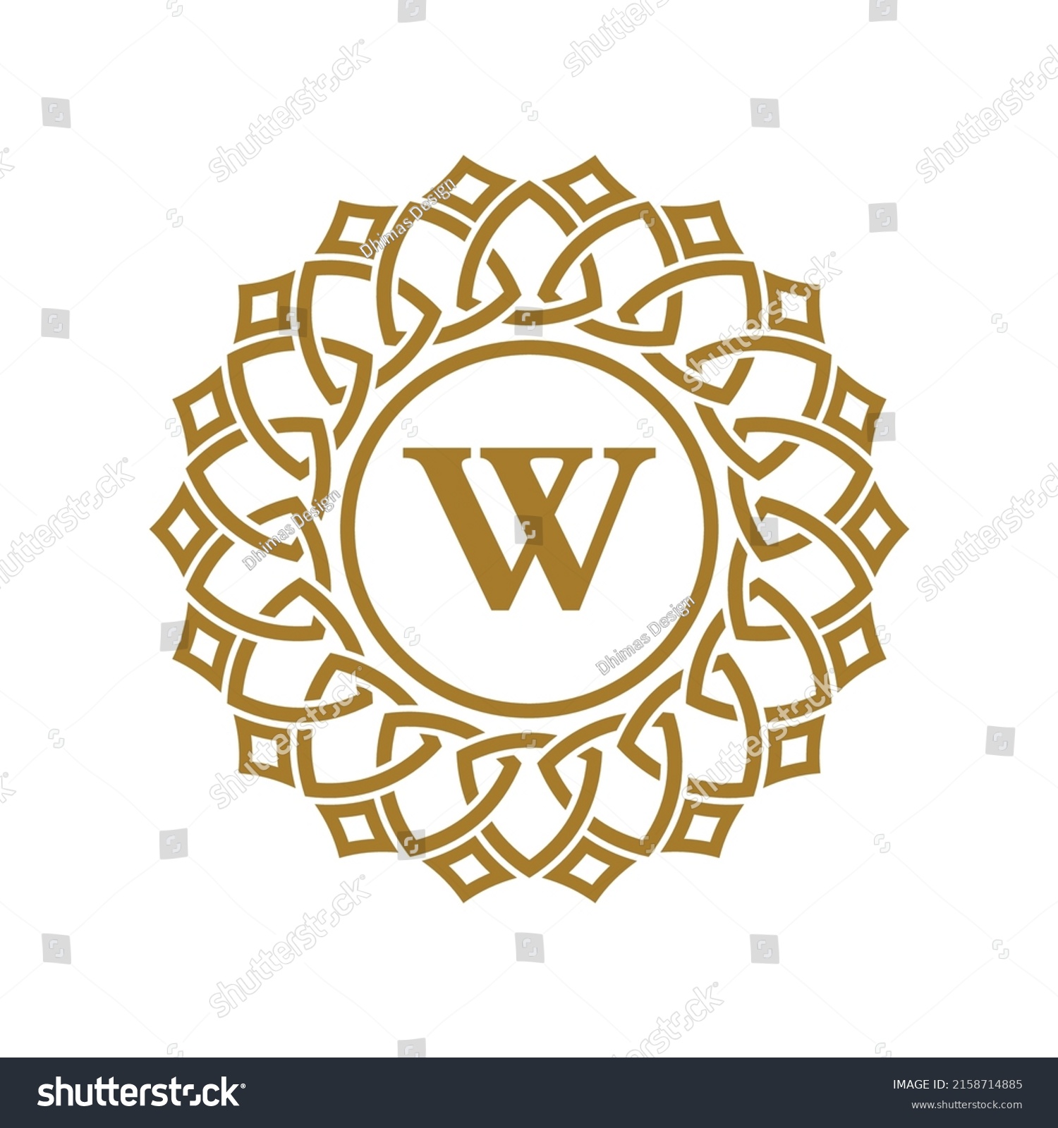 Letter W Crest Vector Logo Design Stock Vector (Royalty Free ...