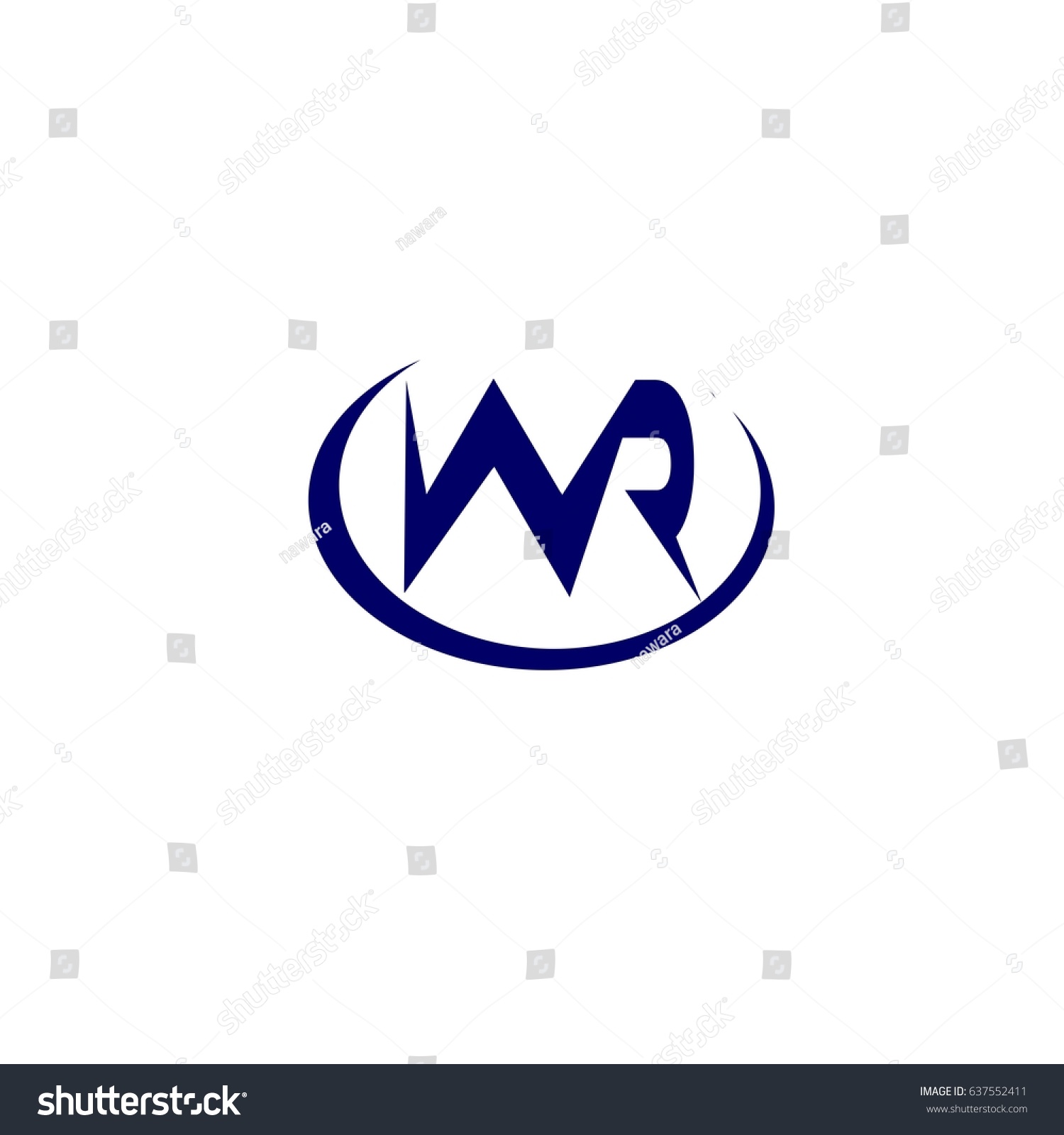 Letter Wr Logo Vector: vector de stock (libre de regalías) 637552411 ...