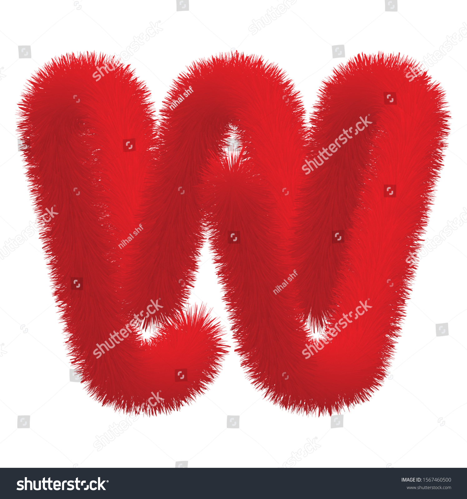 Letter W Red Drawing Vector Work Stock Vector (Royalty Free) 1567460500 ...
