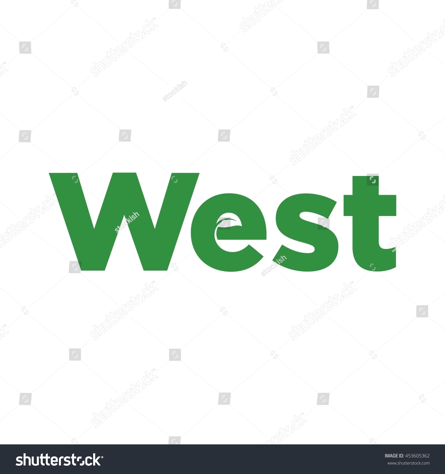 Letter West Logo Vector Stock Vector (Royalty Free) 453605362