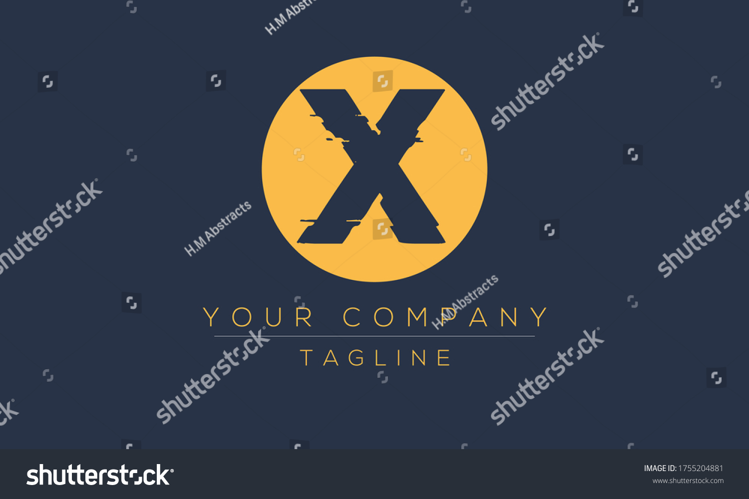 Letter X Logo Design Distorted Vector Stock Vector (Royalty Free ...