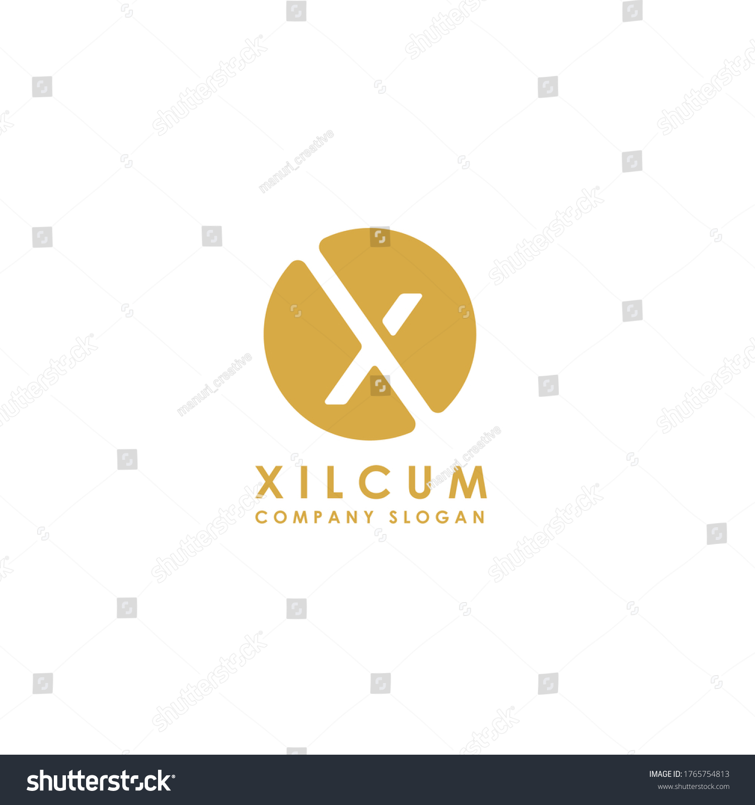 Letter X Monogram Initials Logo Design Stock Vector (Royalty Free ...