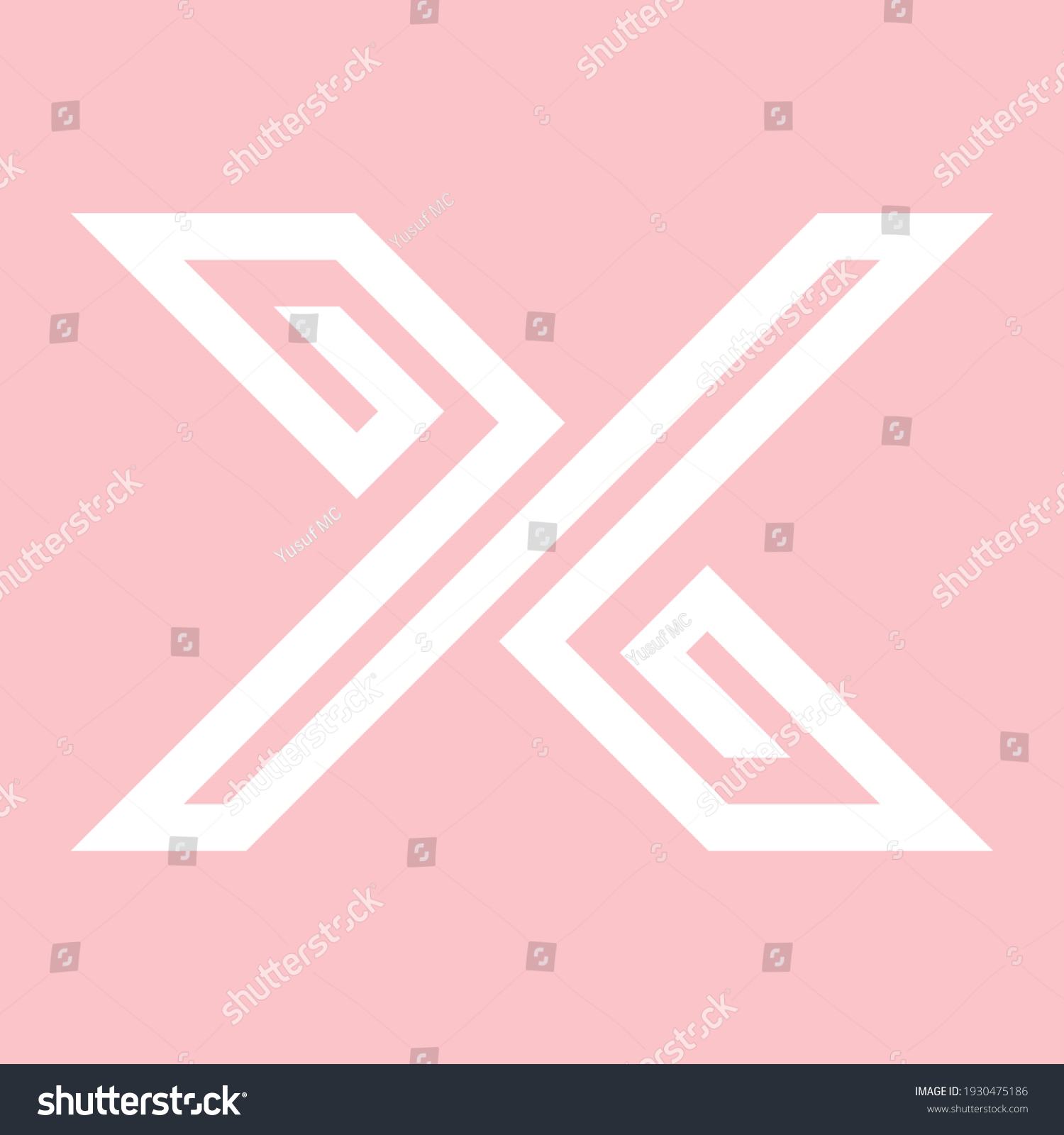 Letter X Monogram Logo Design Stock Vector (Royalty Free) 1930475186 ...