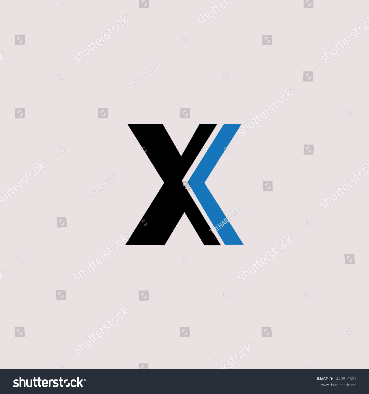 Letter X New Logo Vector Stock Vector (Royalty Free) 1449819521 ...