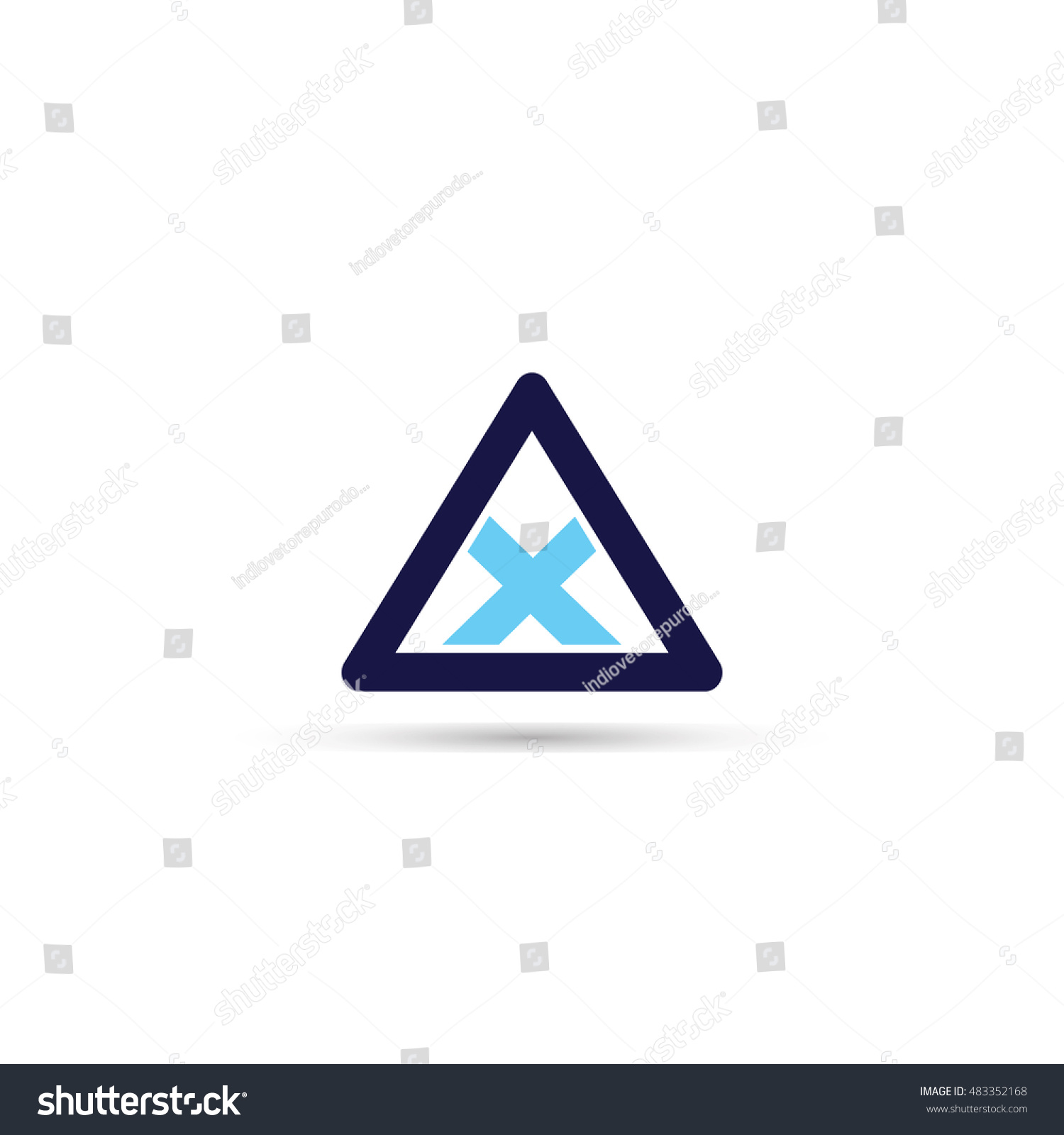 Letter X Triangle Logo Icon Stock Vector 483352168 - Shutterstock