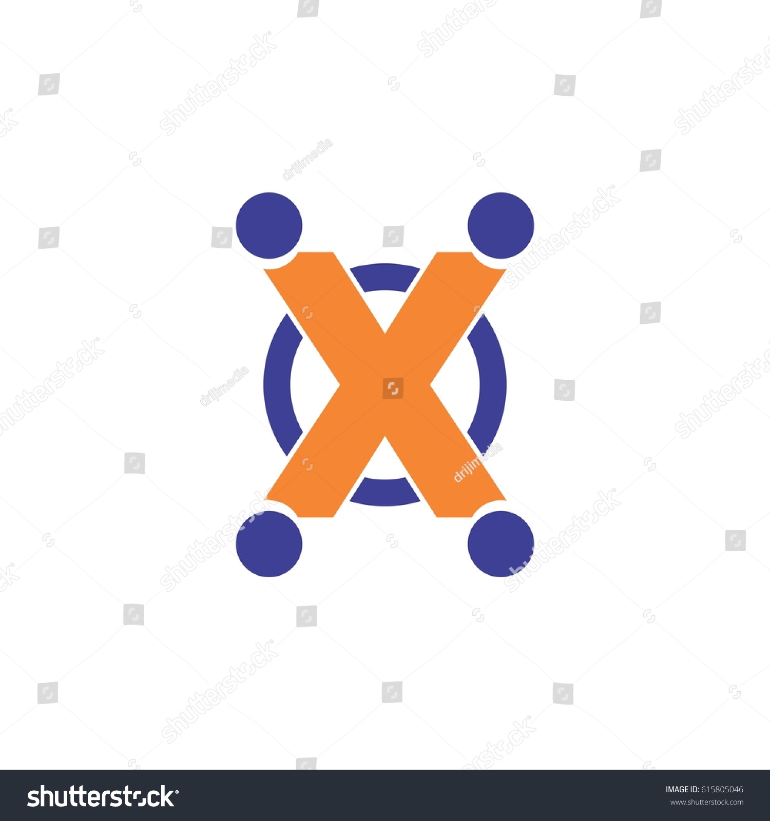 Letter X Circle Logo Stock Vector (Royalty Free) 615805046 | Shutterstock