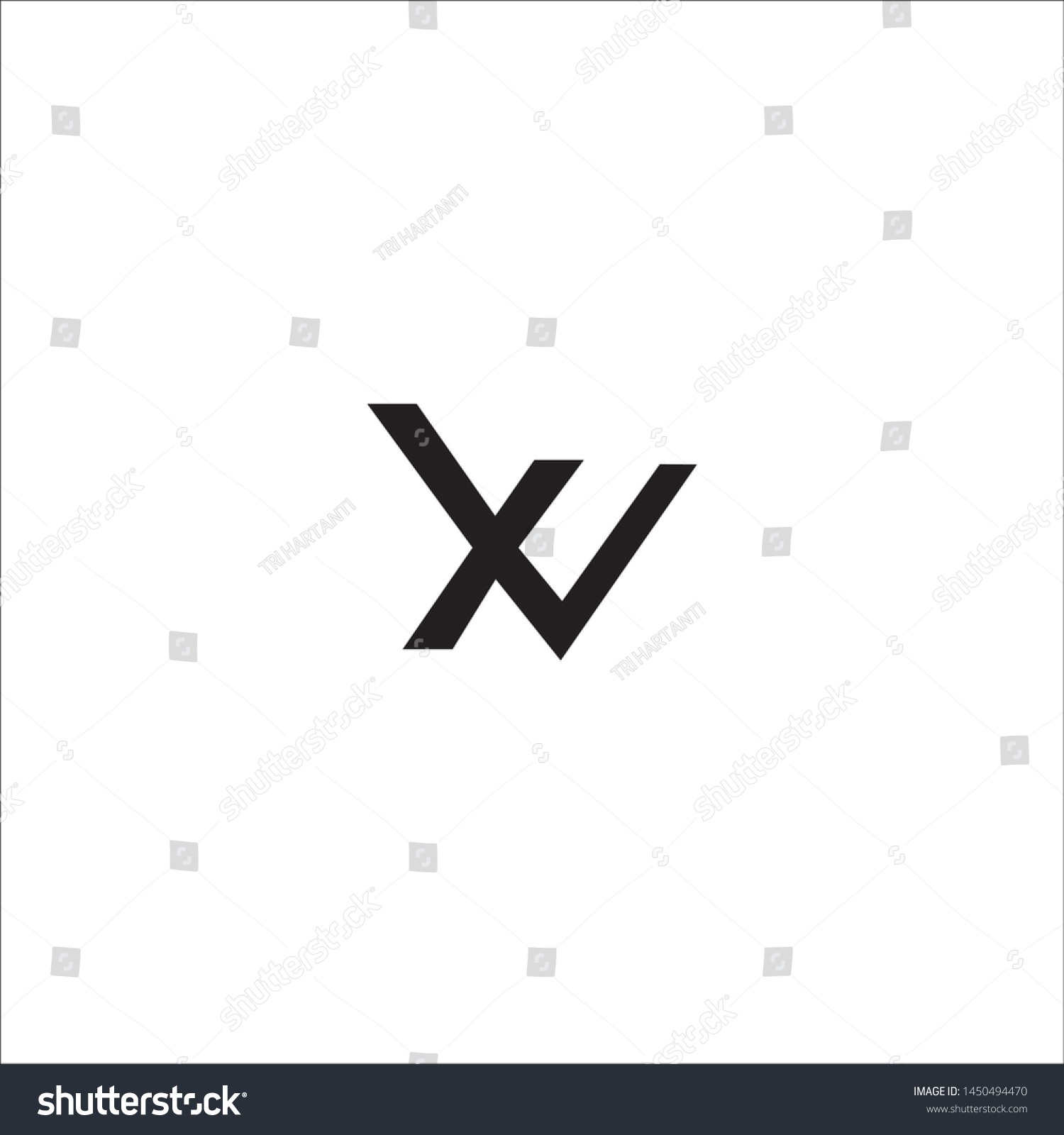 Letter Xv New Logo Vector: เวกเตอร์สต็อก (ปลอดค่าลิขสิทธิ์) 1450494470 ...