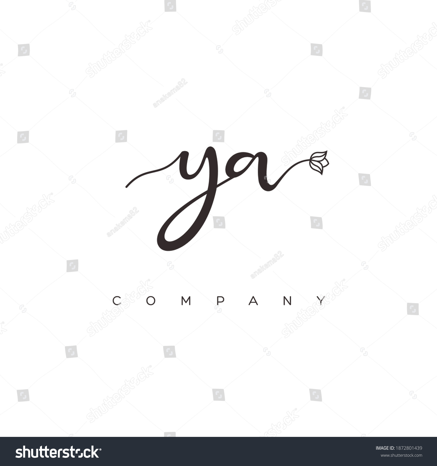 Letter Ya Logo Design Vector Stock Vector (Royalty Free) 1872801439 ...