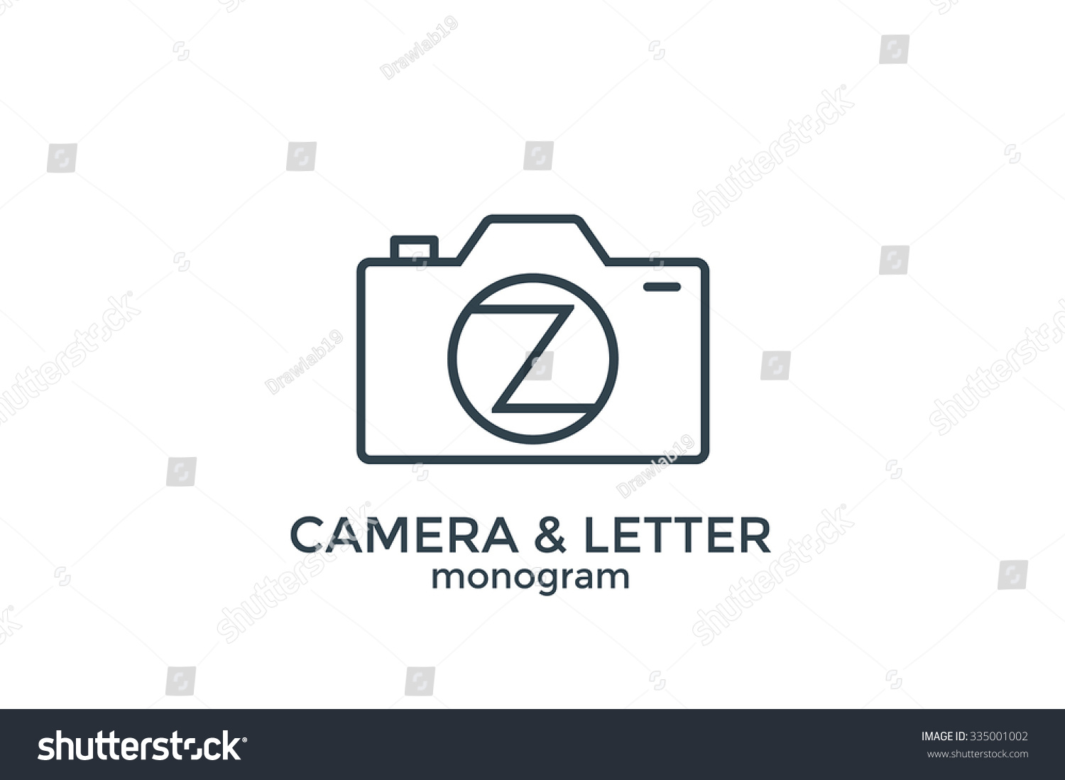 Letter Z Camera Monogram Logo Stock Vector (Royalty Free) 335001002 ...