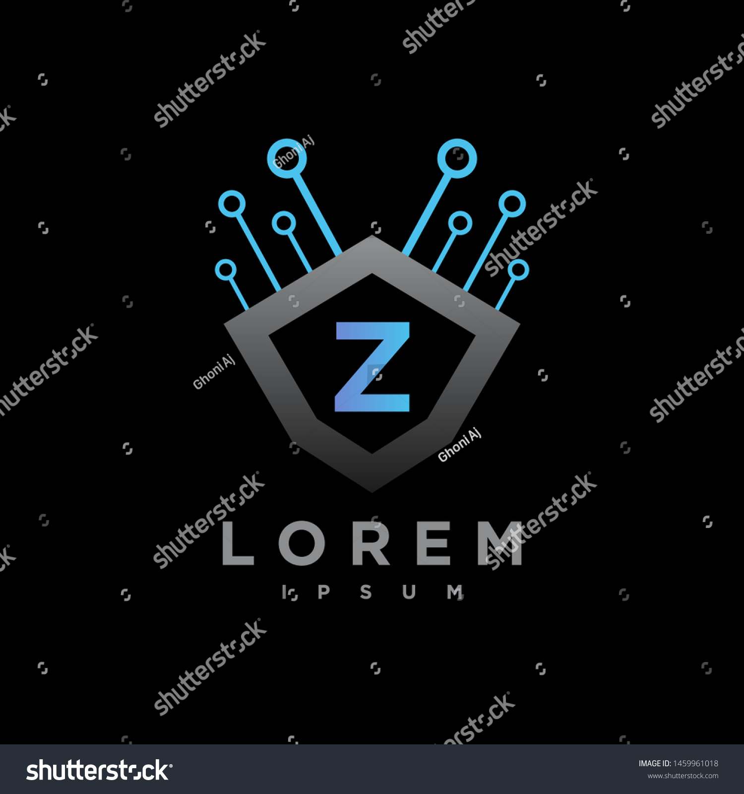 Letter Z Cyber Security Technology Logo Stock Vector (Royalty Free ...