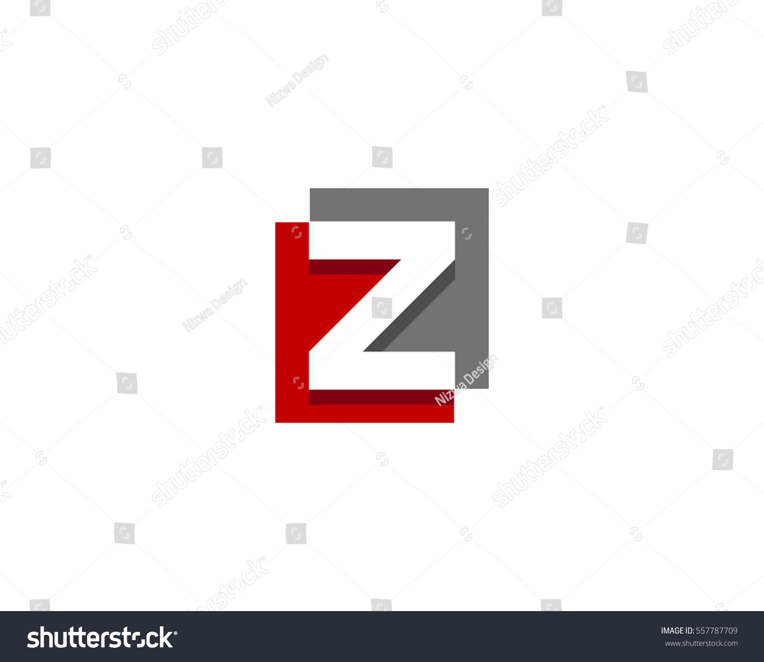 Letter Z Negative Space Logo Design Stock Vector (Royalty Free) 557787709
