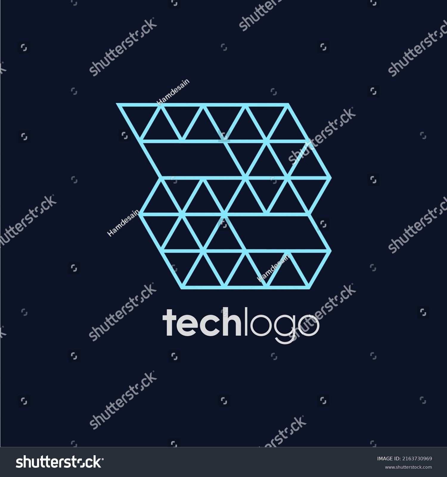 Letter Z Triangle Polygon Tech Logo Stock Vector (Royalty Free ...